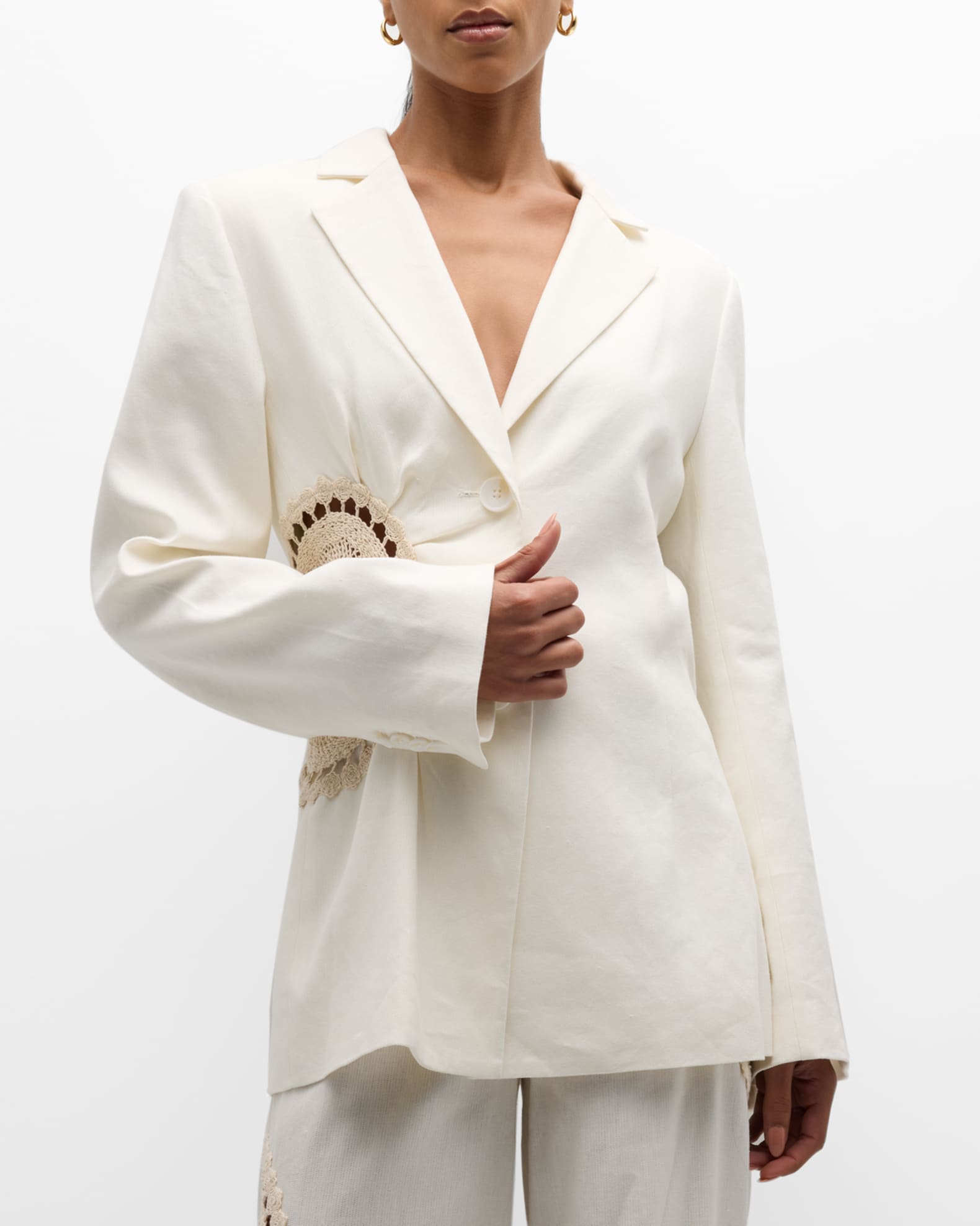 SIR Atacama Crochet Blazer | Neiman Marcus