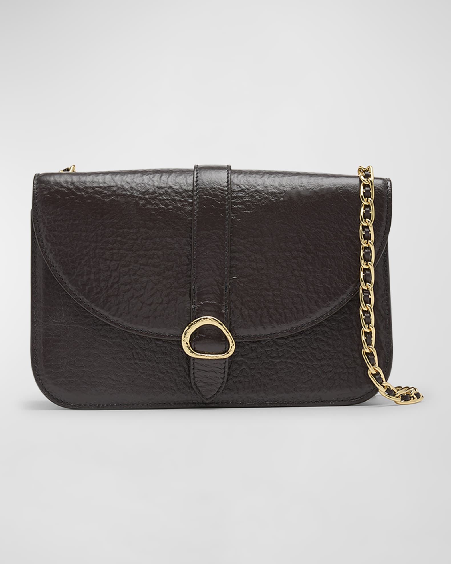 Ulla Johnson Esme Large Flap Leather Crossbody Bag | Neiman Marcus