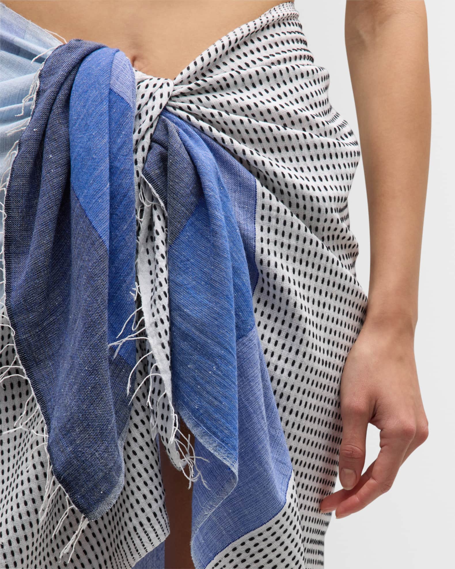 lemlem Lema Colorblock Sarong Coverup | Neiman Marcus