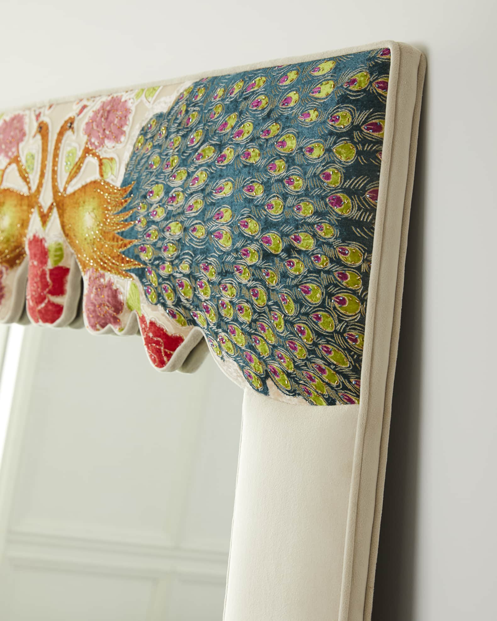 Haute House Peacock Floor Mirror, Cream | Neiman Marcus