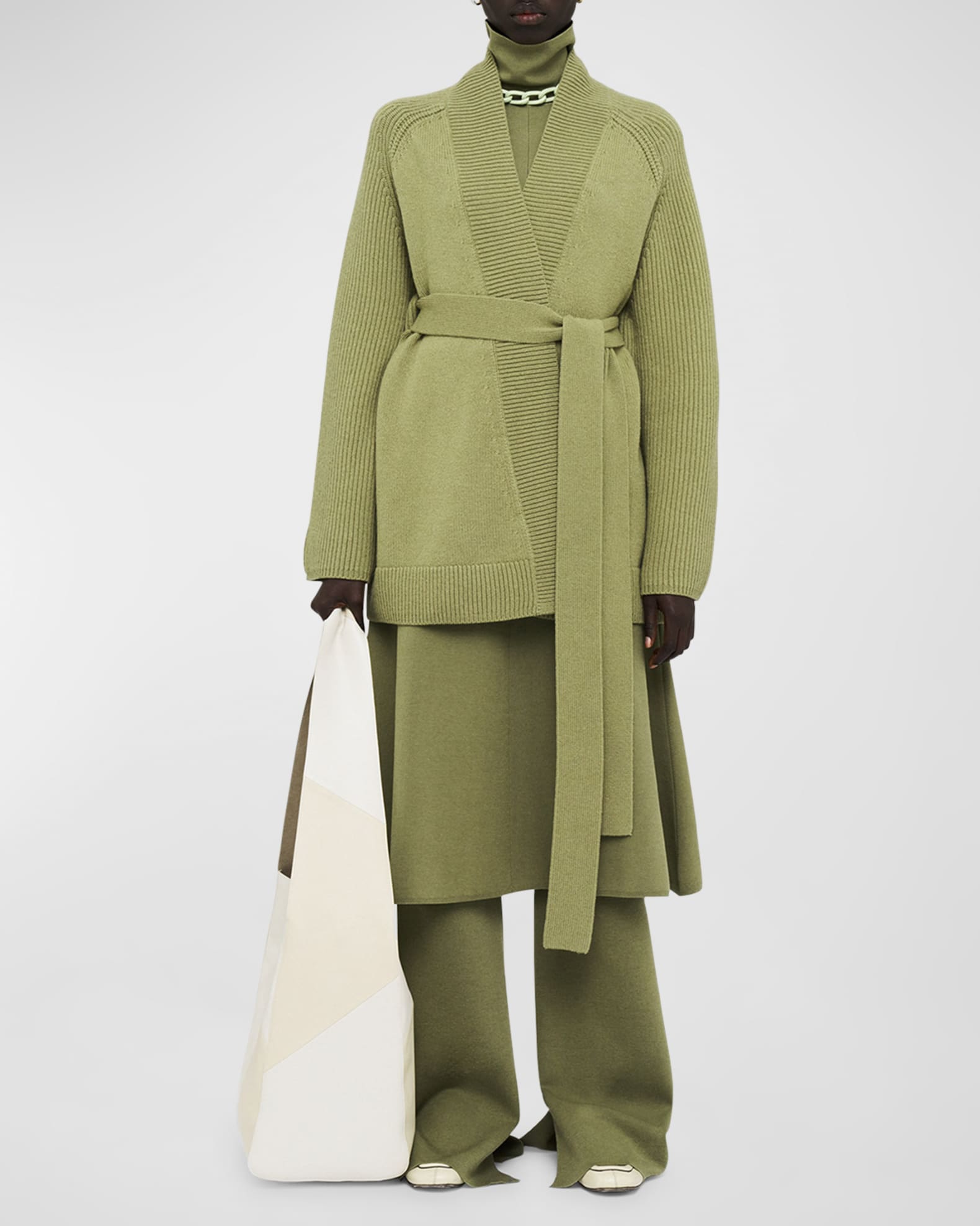 Joseph Belted Raglan-Sleeve Cardigan | Neiman Marcus