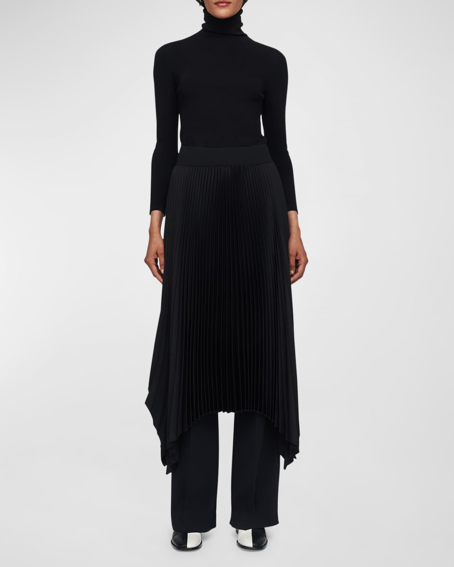 Joseph Ade Pleated Handkerchief Midi Skirt | Neiman Marcus