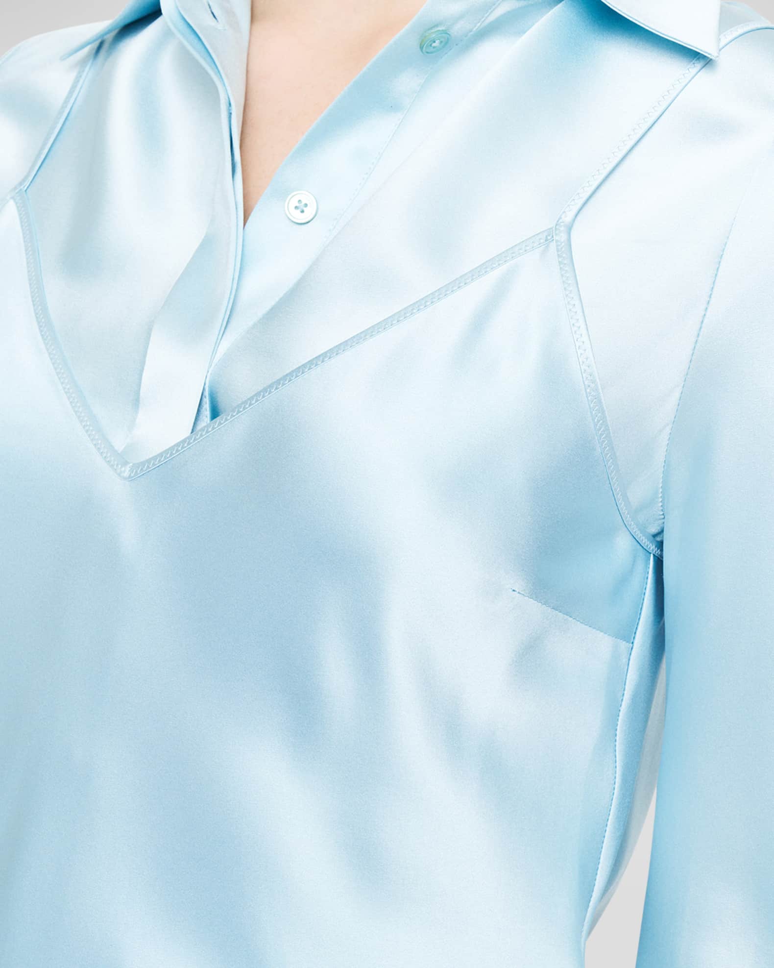 Joseph Clea V-Neck Silk Satin Tank | Neiman Marcus