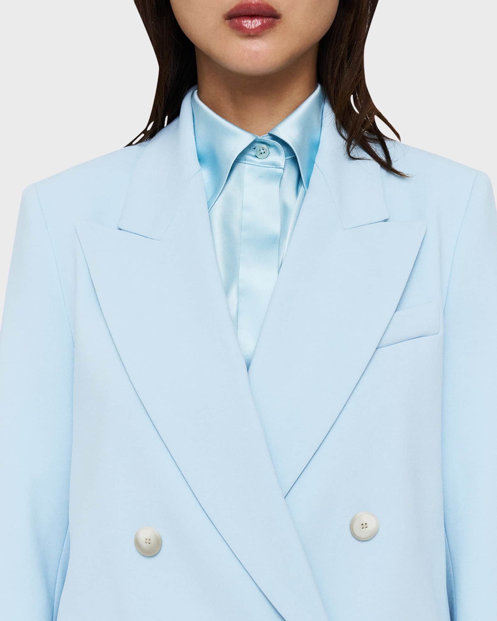 Joseph Jaden Oversized Double-Breasted Cady Jacket | Neiman Marcus