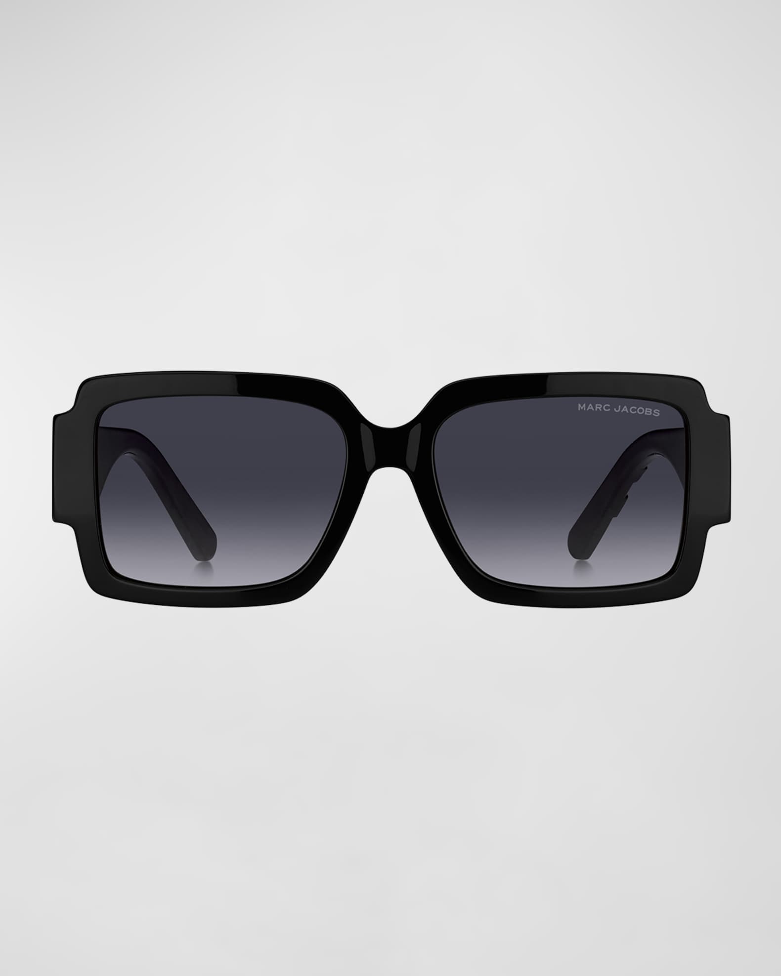 Marc Jacobs Embossed Logo Acetate Rectangle Sunglasses | Neiman Marcus