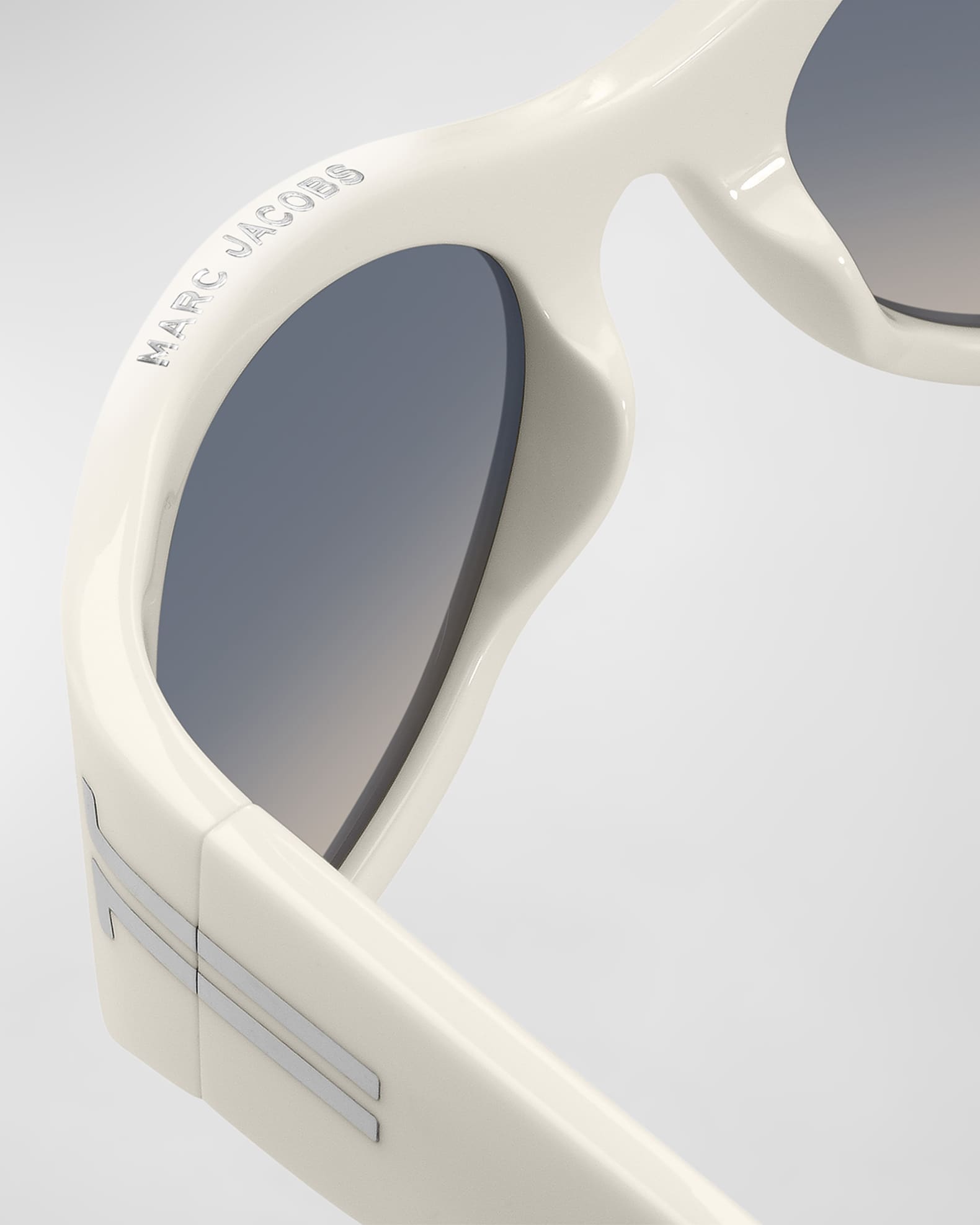 Marc Jacobs Monogram Acetate Wrap Sunglasses | Neiman Marcus