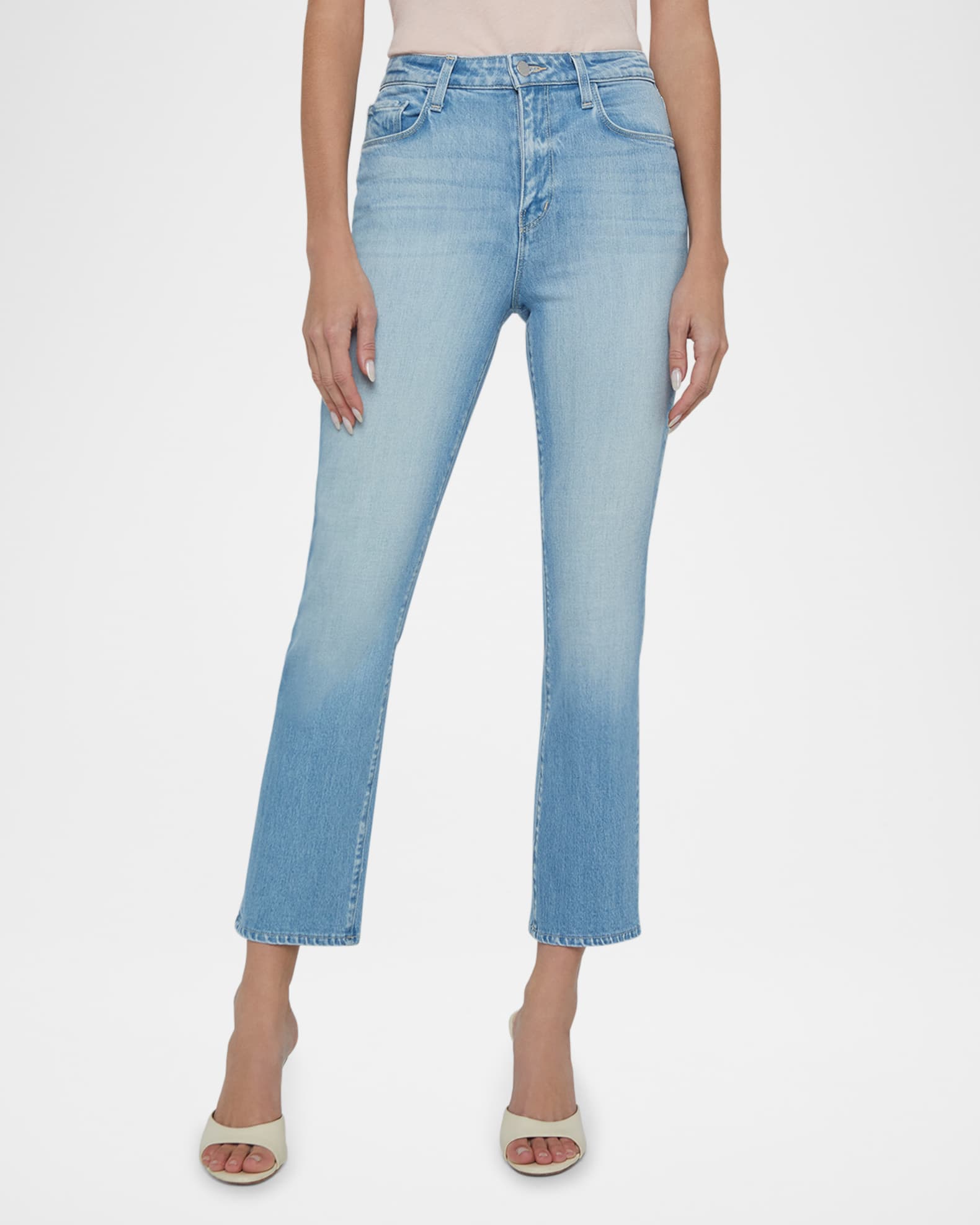 L'Agence Mira Ultra High Rise Cropped Micro Bootcut Jeans | Neiman Marcus