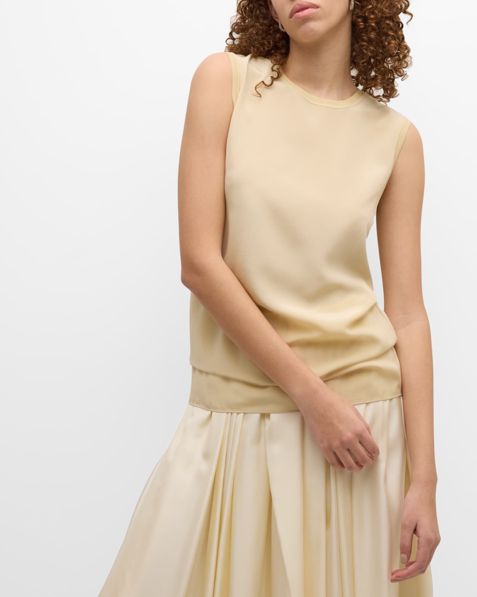 Joseph Bley Sleeveless Crepe De Soie Blouse | Neiman Marcus