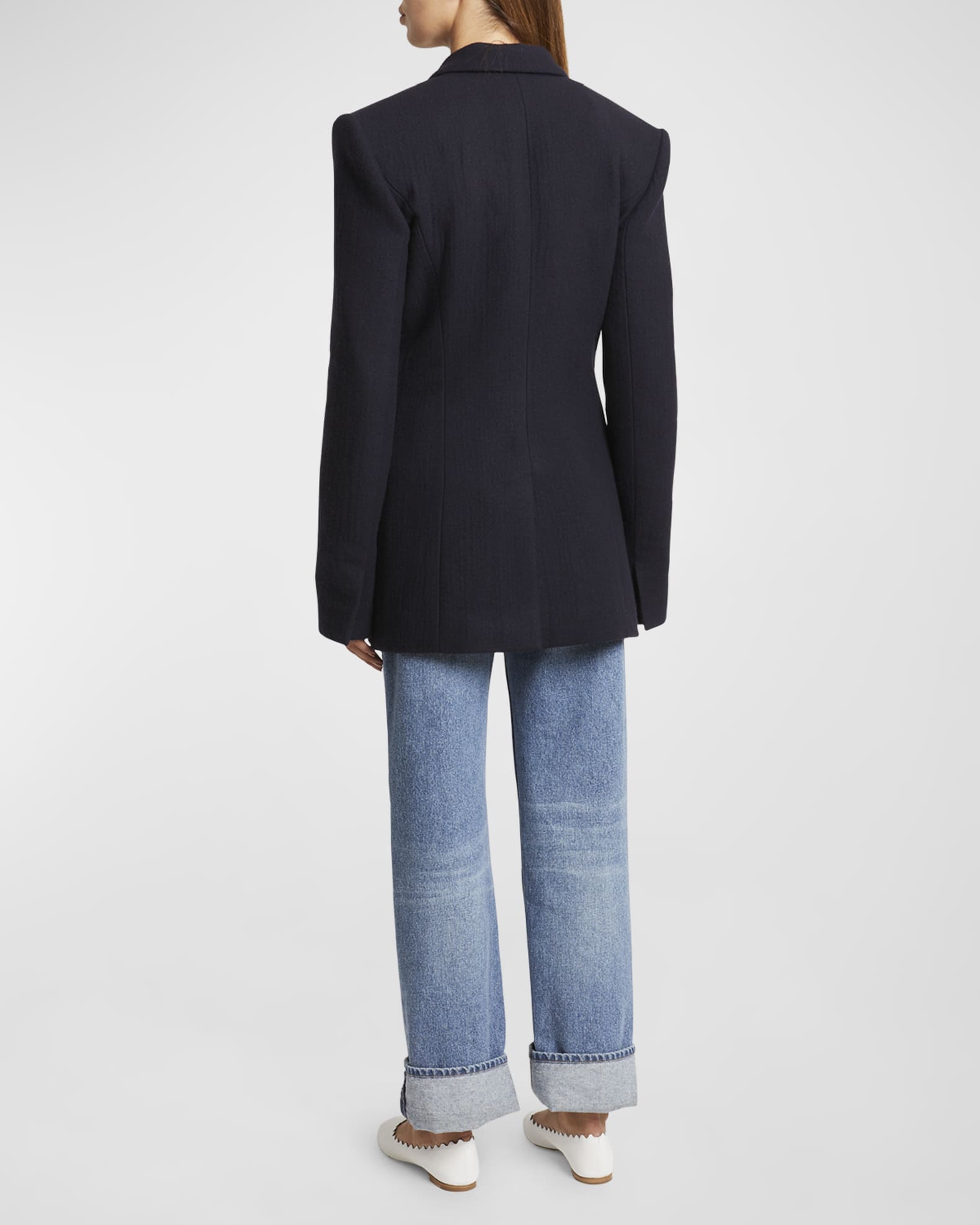 Chloe Wool Blazer with Chain Detail | Neiman Marcus