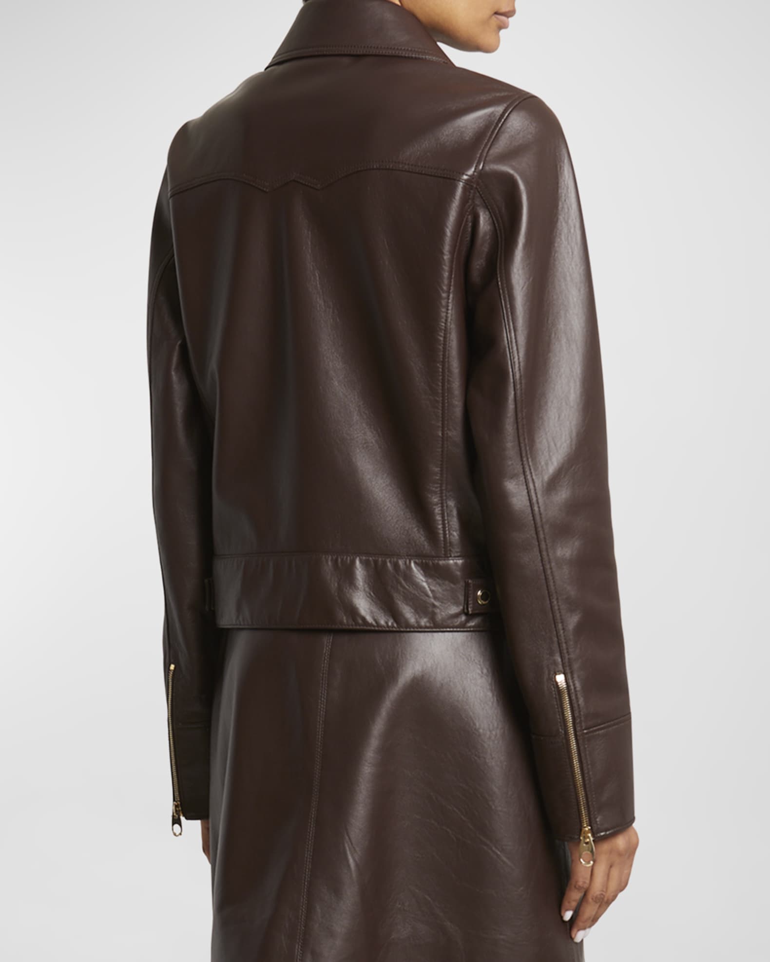 Chloe Nappa Leather Bomber Jacket | Neiman Marcus