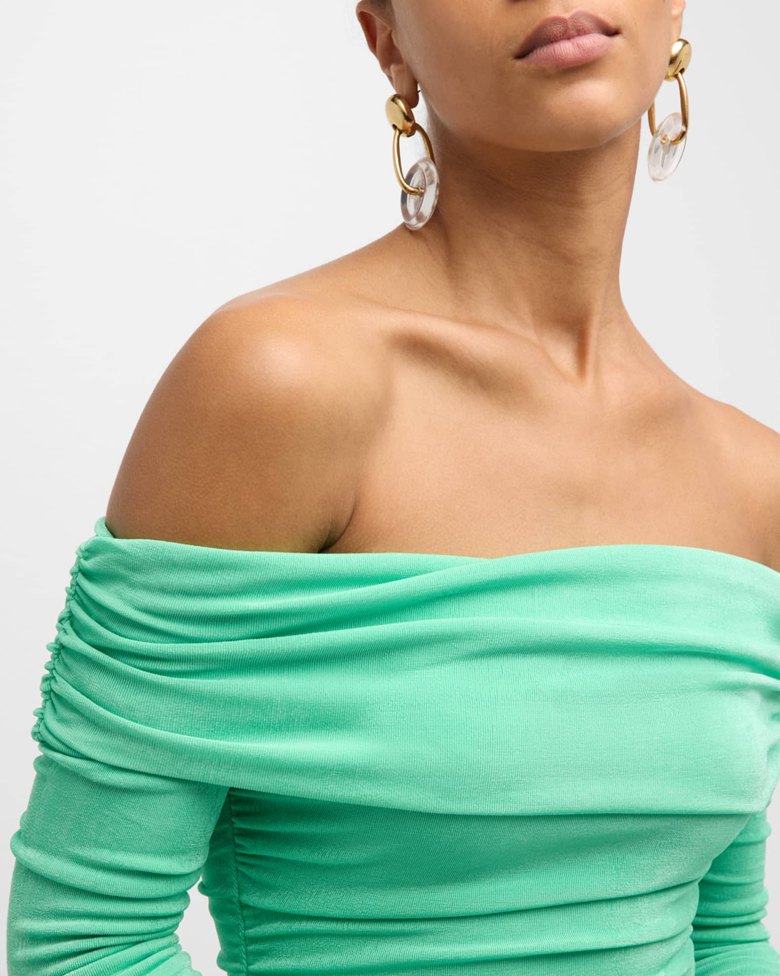 SER.O.YA Windsor Sparkly Off-The-Shoulder Mini Dress | Neiman Marcus