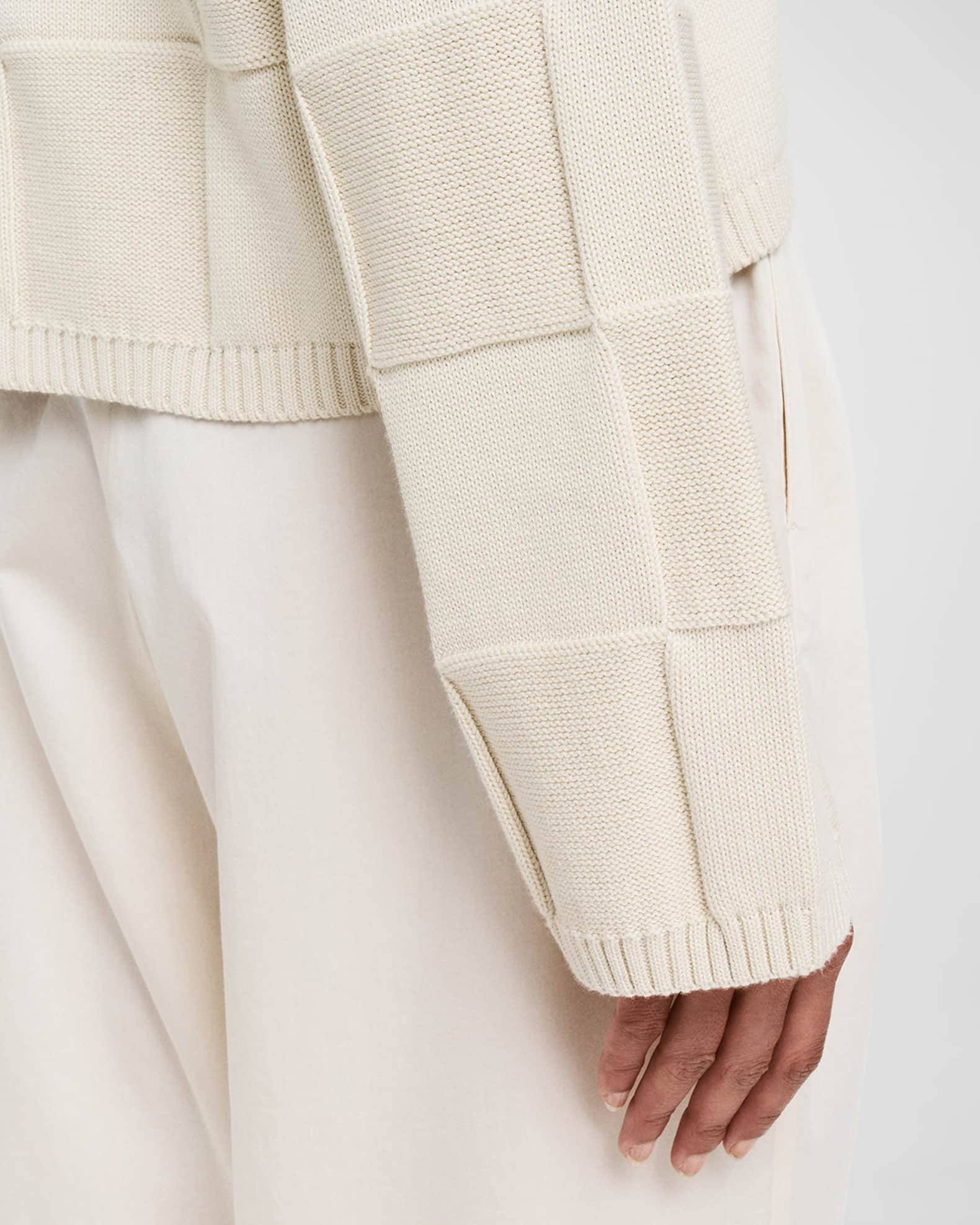 Joseph Oversized Crewneck Vichy-Knit Sweater | Neiman Marcus