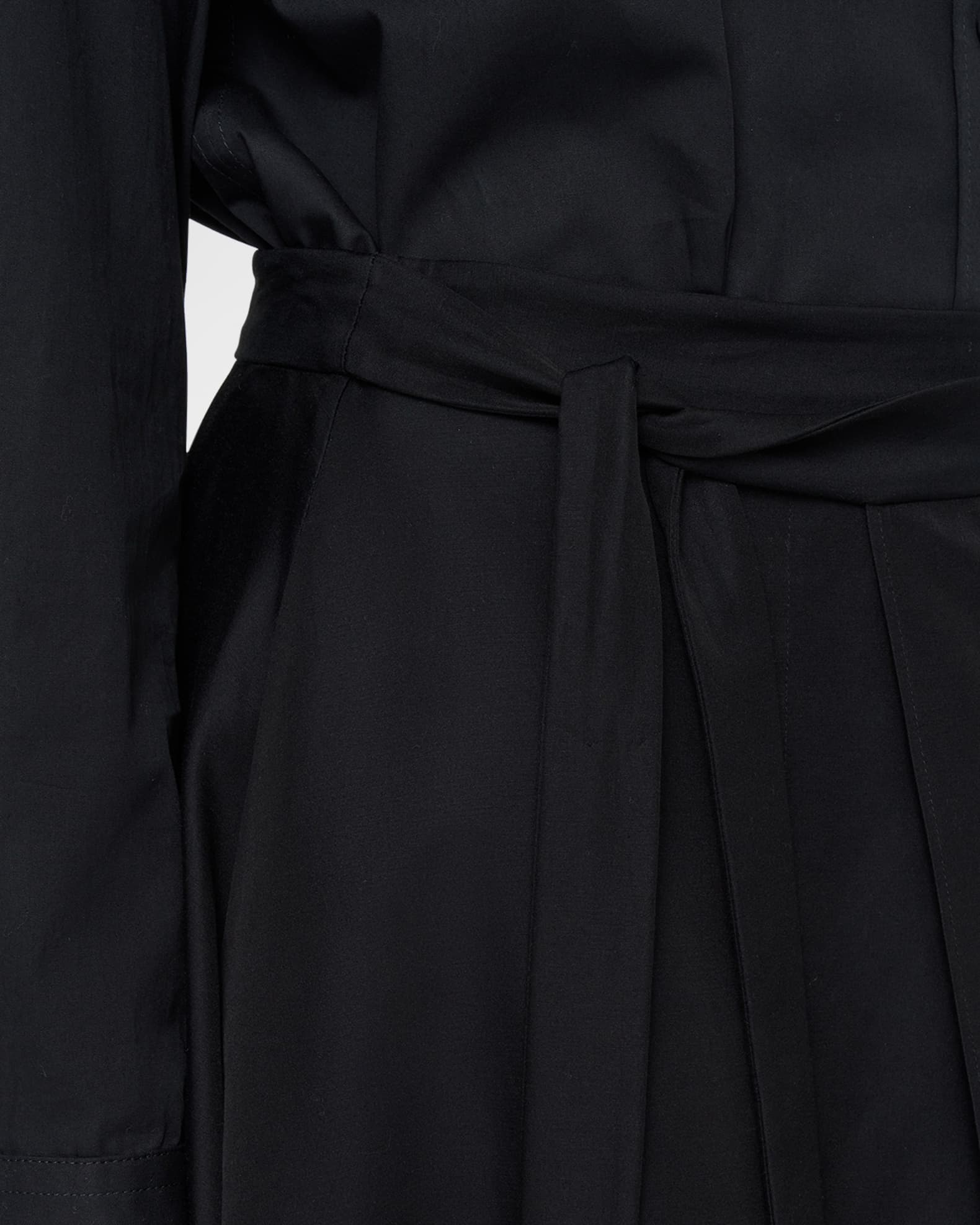 Joseph Alix A-Line Cotton Sateen Midi Wrap Skirt | Neiman Marcus