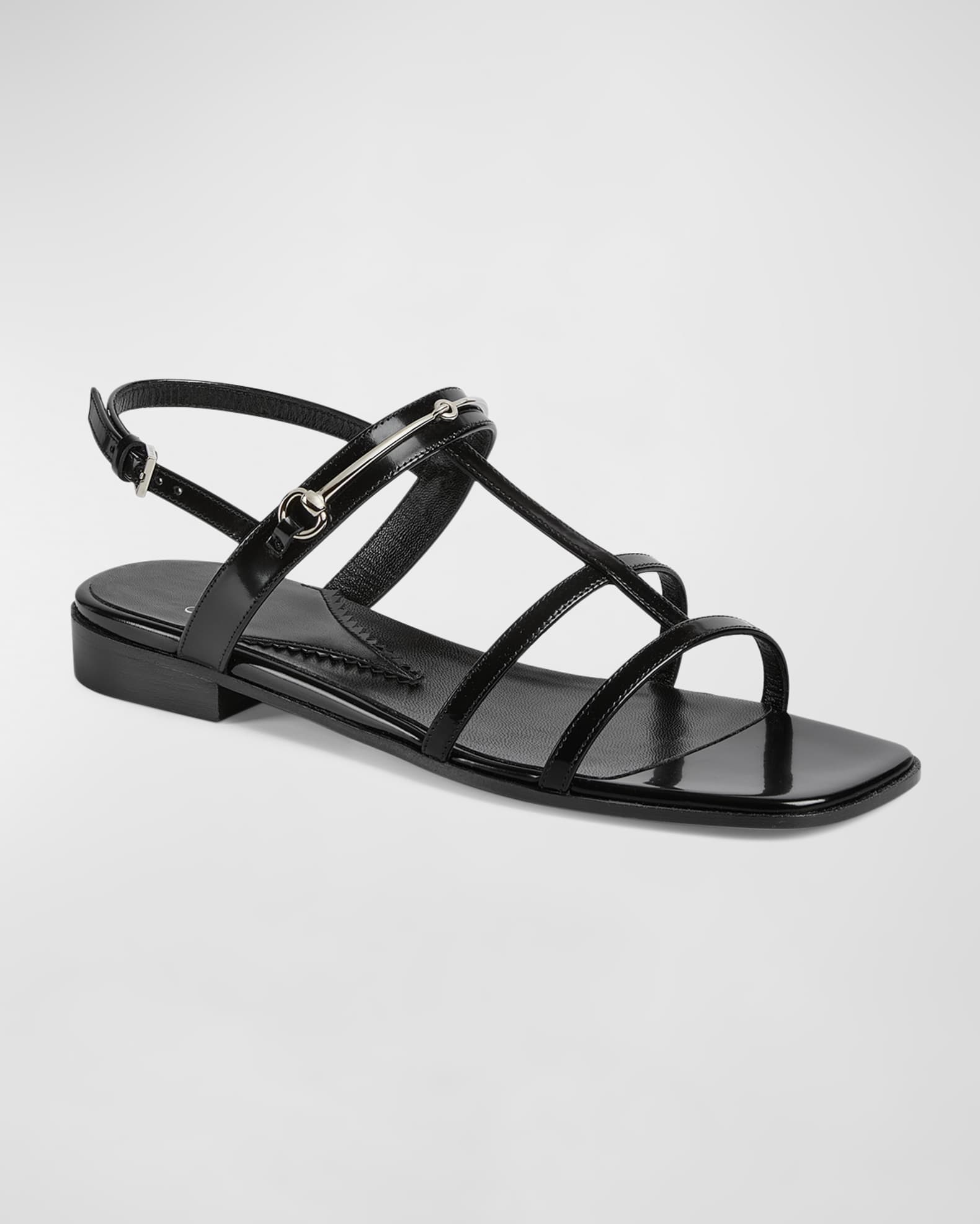 Gucci Divine Leather Slingback Sandals | Neiman Marcus