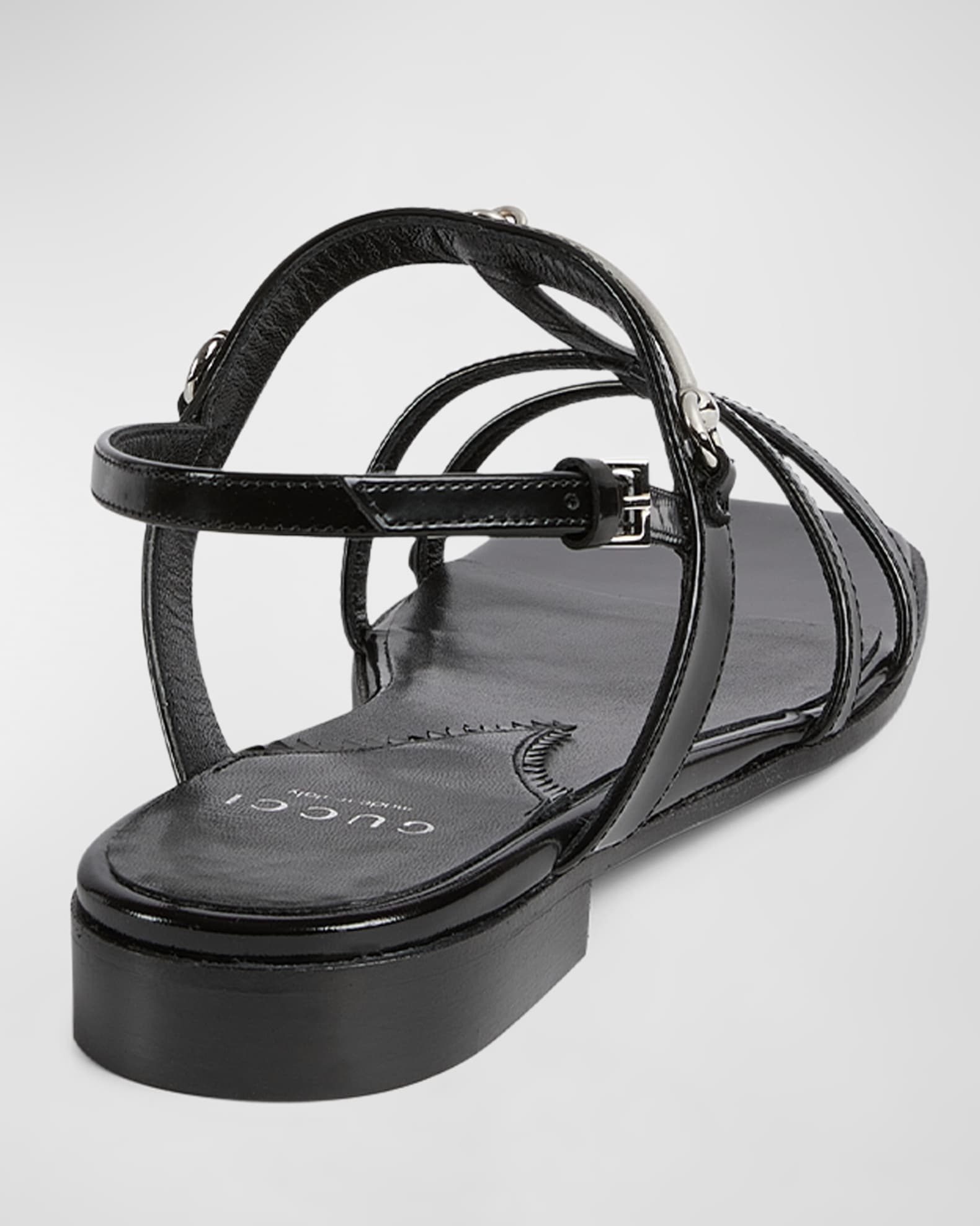 Gucci Divine Leather Slingback Sandals | Neiman Marcus