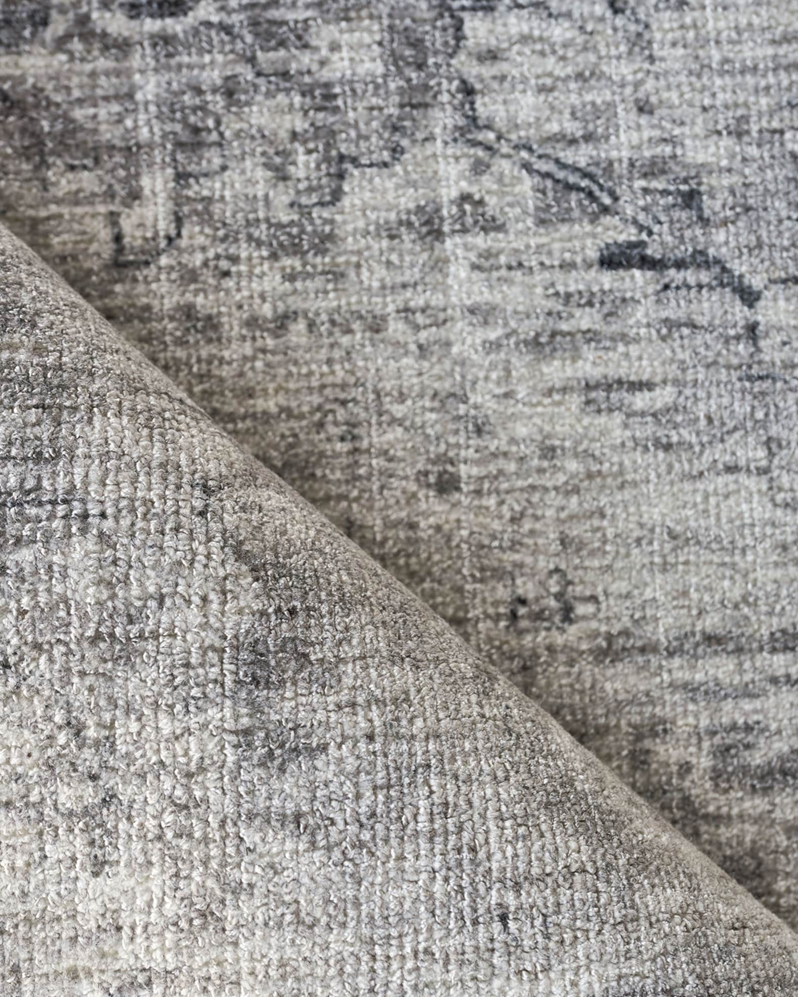 Cambridge Hand-Loomed Gray & Silver Rug | Neiman Marcus