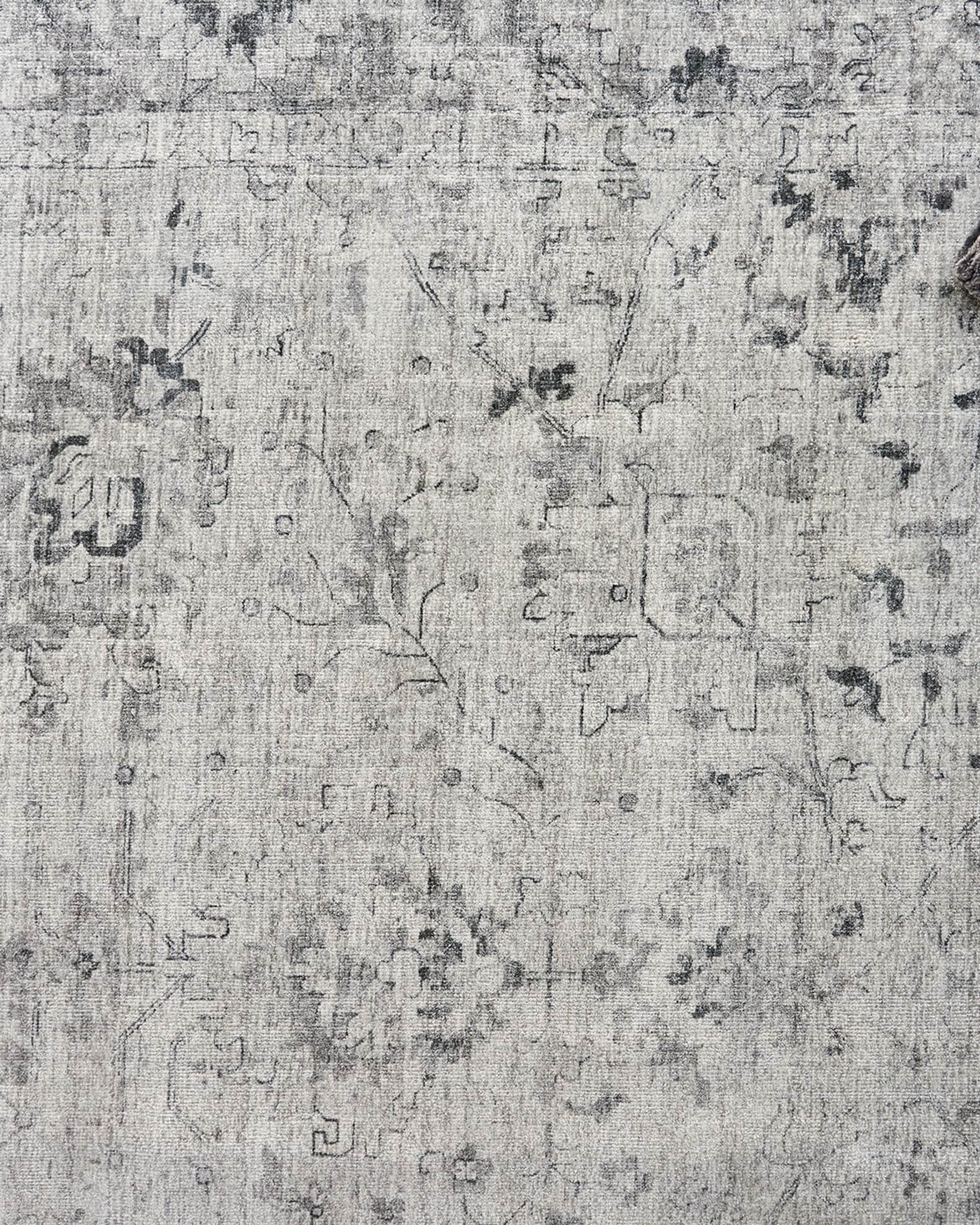 Cambridge Hand-Loomed Gray & Silver Rug | Neiman Marcus