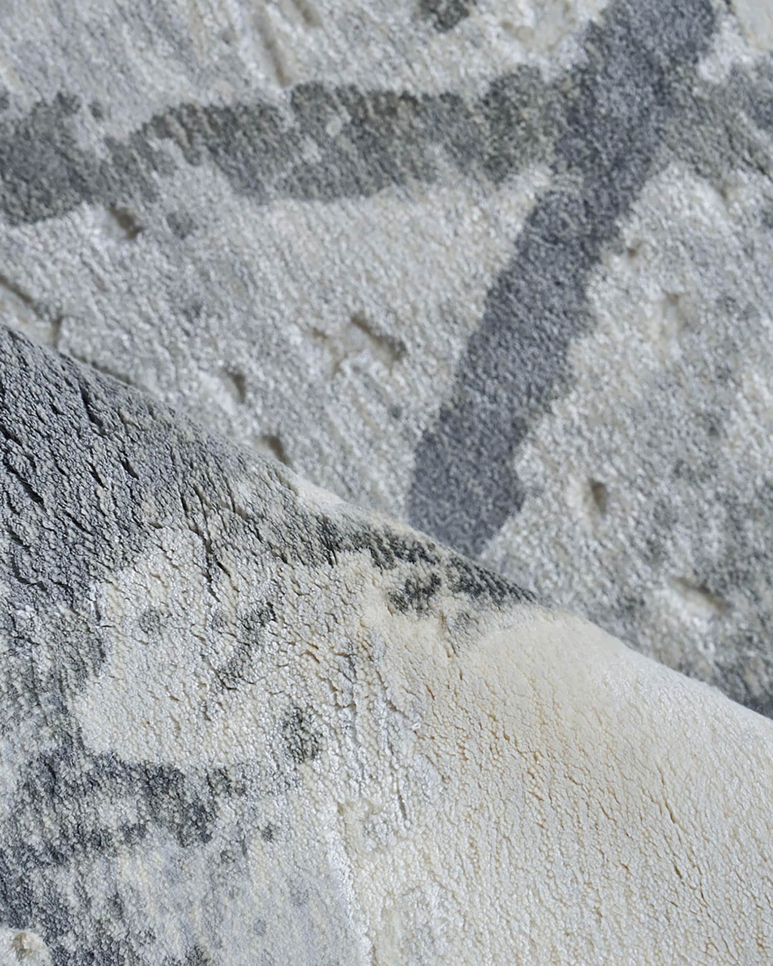 Gianni Hand-Loomed Gray & Silver Rug | Neiman Marcus