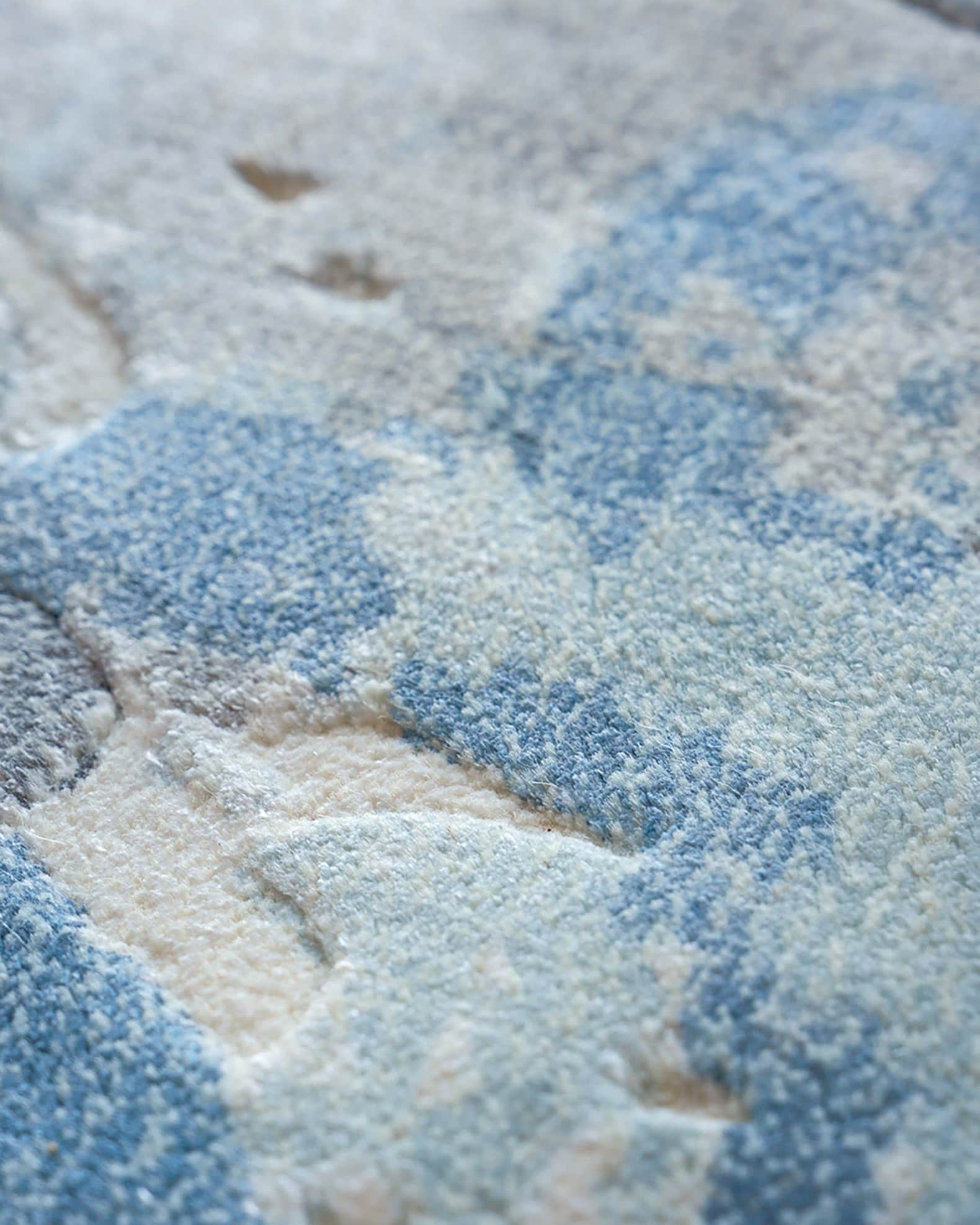 Gianni Hand-Loomed Silver & Blue Rug Collection | Neiman Marcus