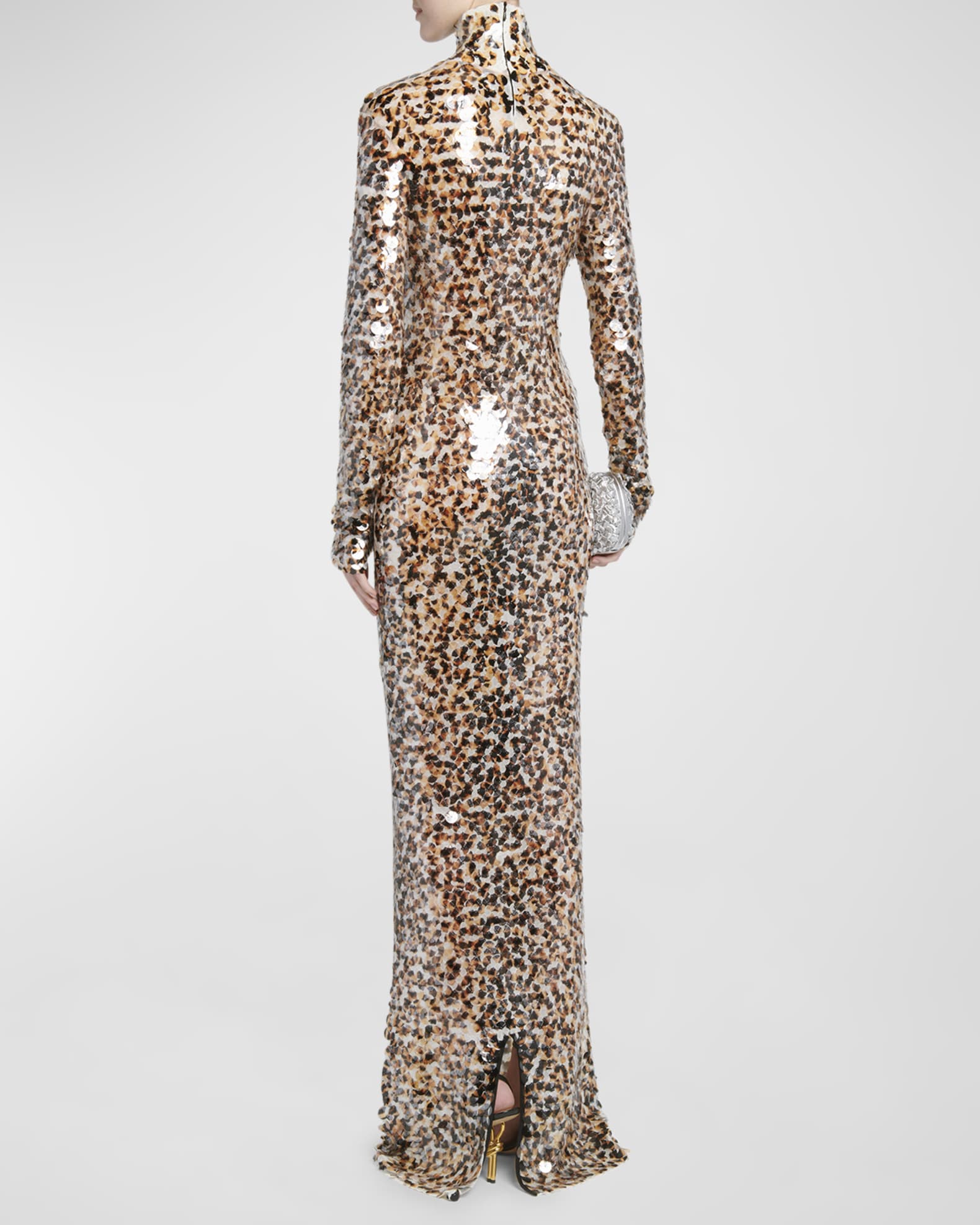 Bottega Veneta Leopard Print Sequin Gown | Neiman Marcus