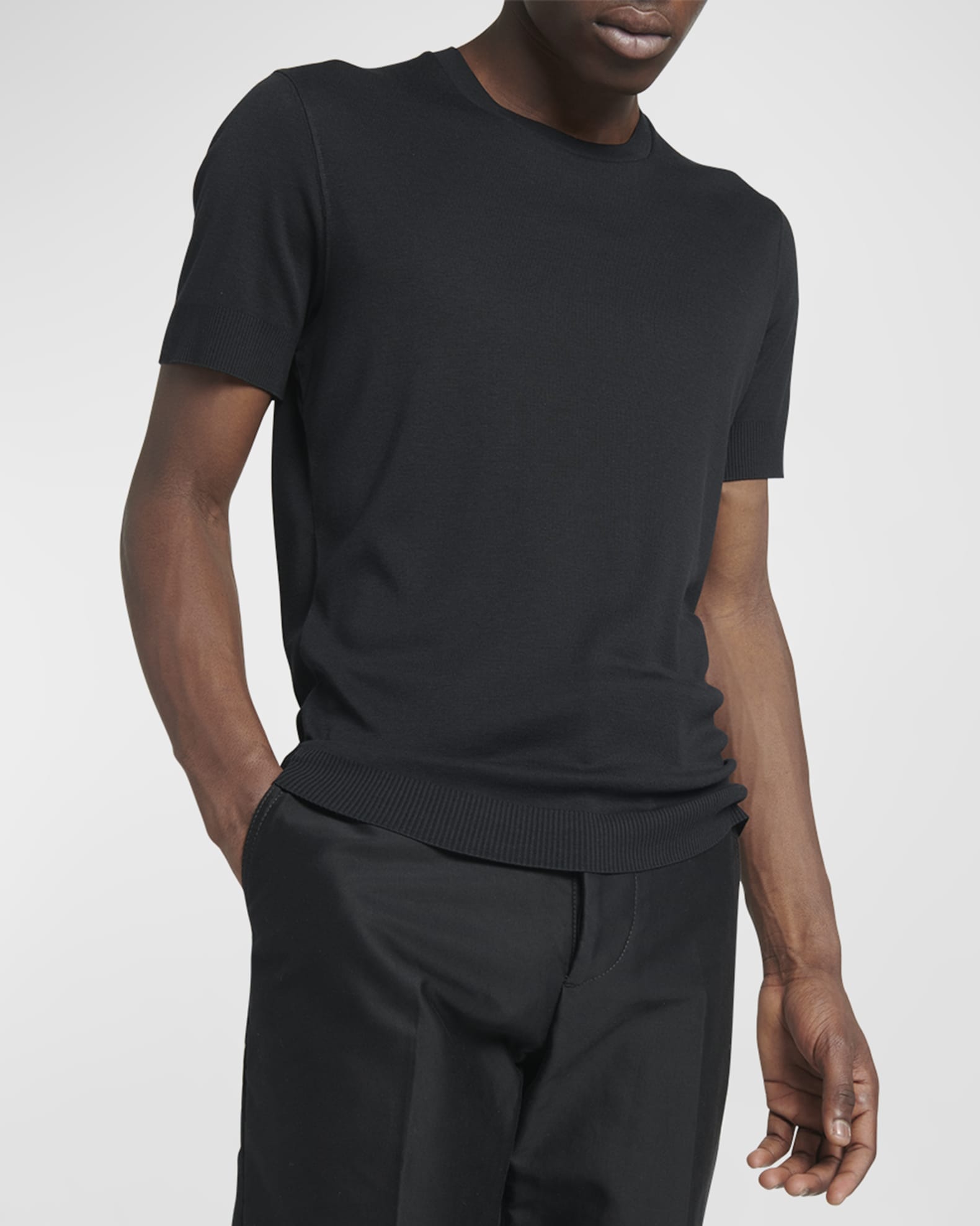 TOM FORD Men's Short-Sleeve Crewneck Sweater | Neiman Marcus