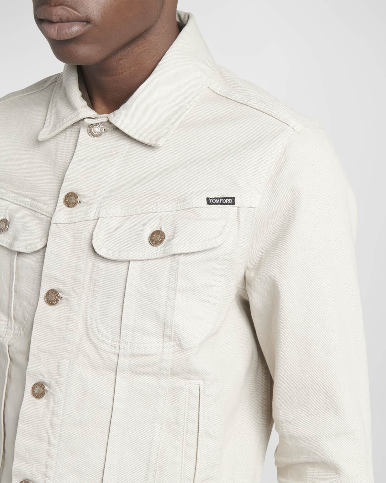 TOM FORD Men's Icon Stretch Denim Jacket | Neiman Marcus