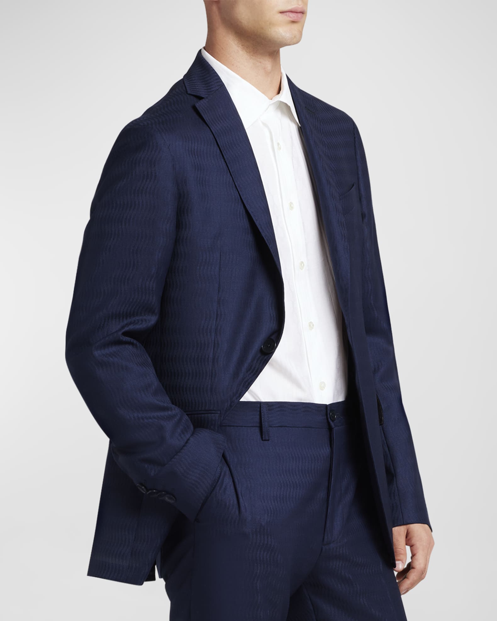 Etro Men's Wavy Jacquard Suit Jacket | Neiman Marcus