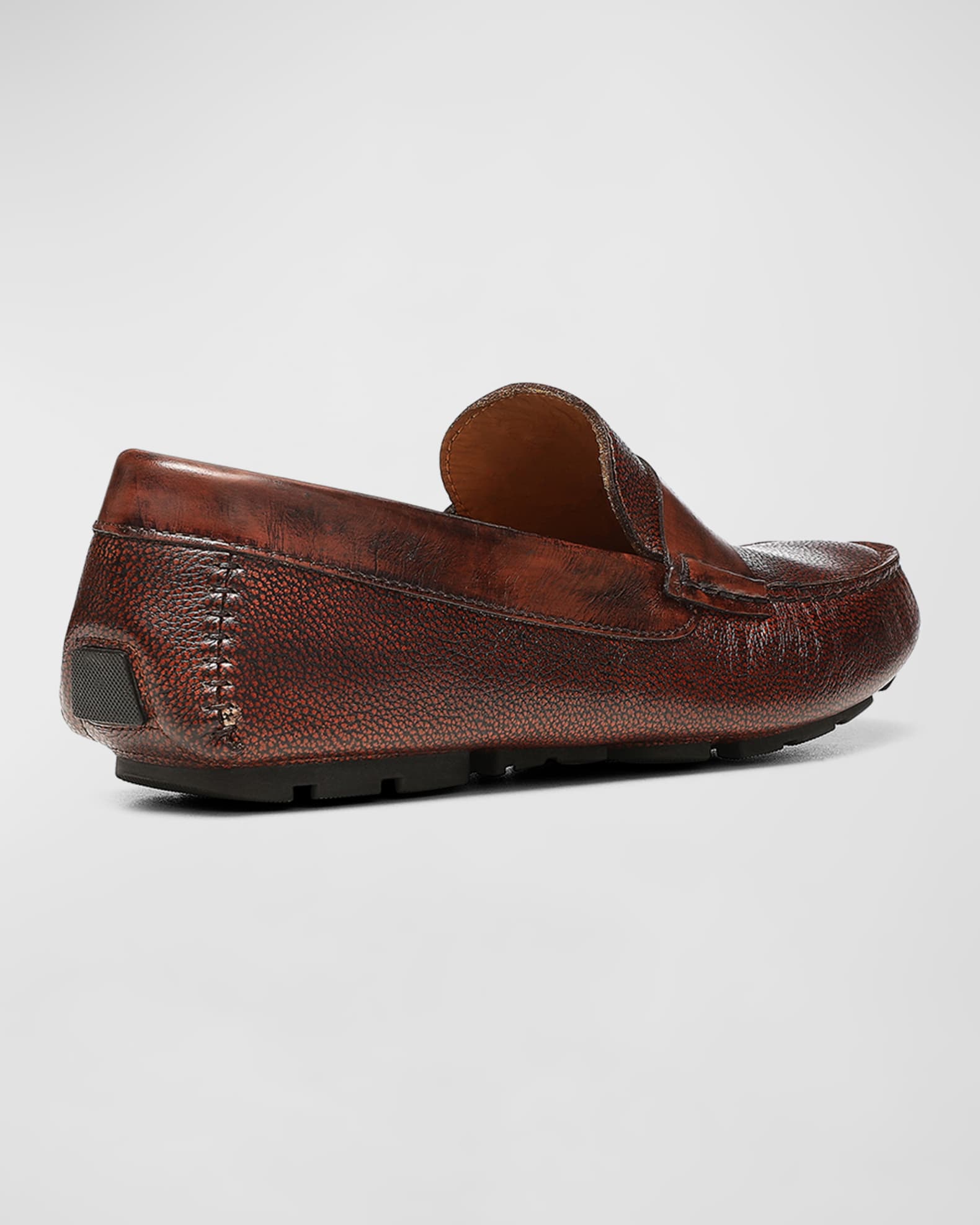 Donald Pliner Men's Calfskin Driver Penny Loafers | Neiman Marcus