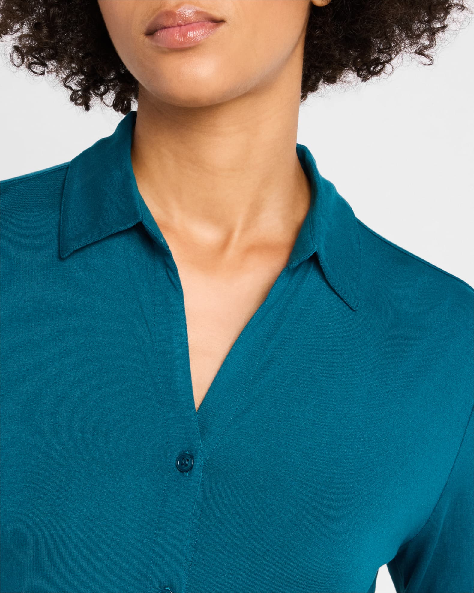 Soft Touch Semi-Relaxed Button-Front Shirt | Neiman Marcus