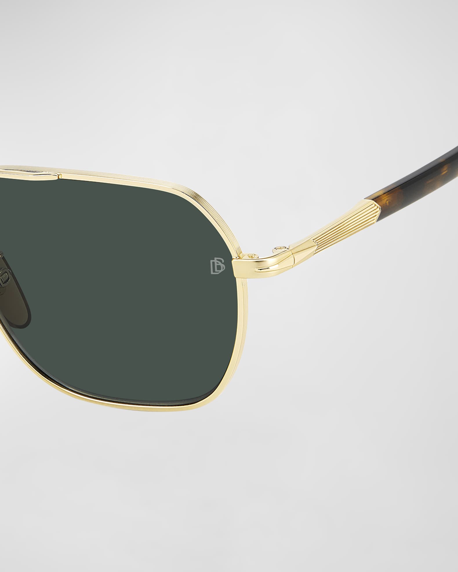 David Beckham Men's Metal Aviator Sunglasses | Neiman Marcus