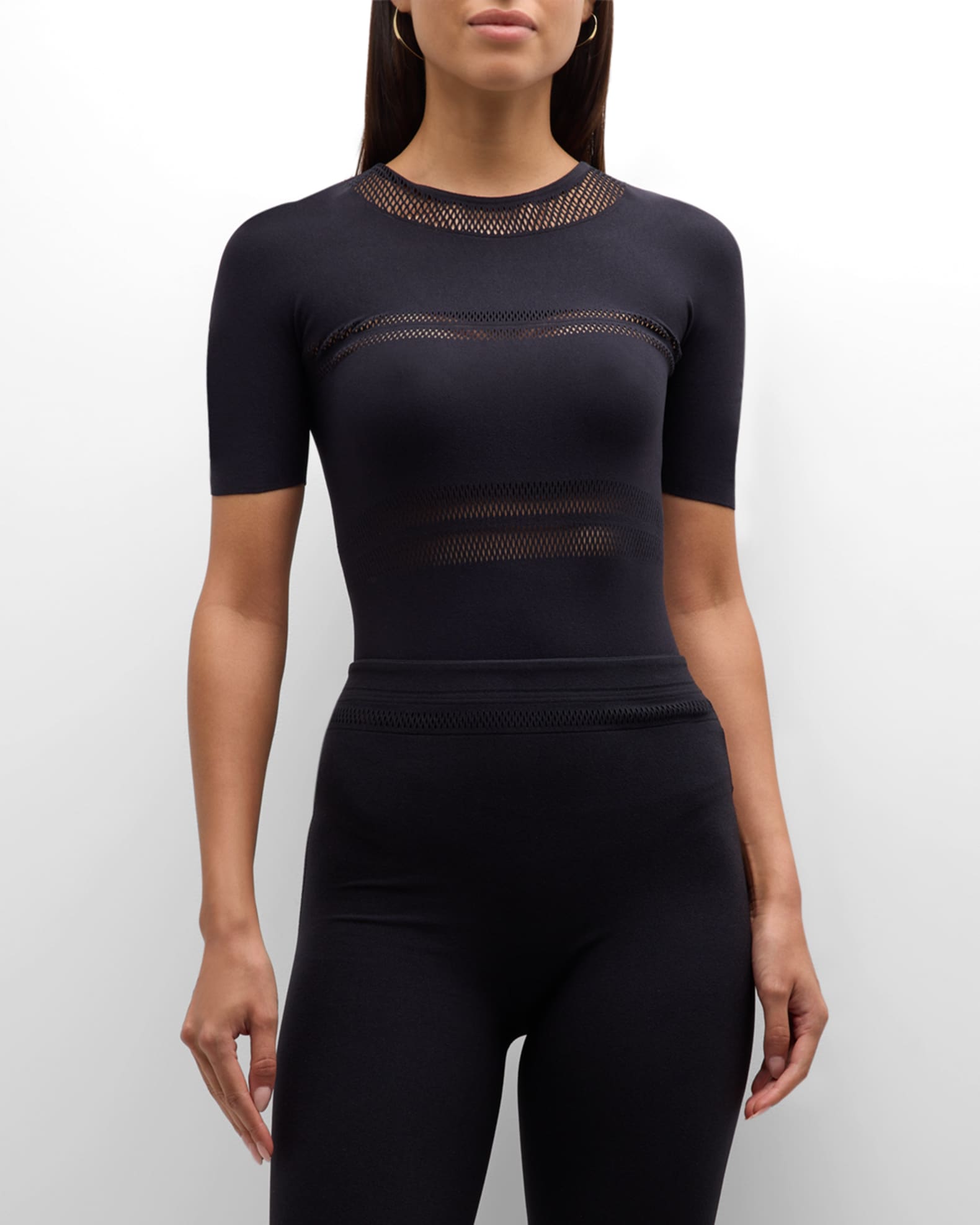Wolford Net Lines Bodysuit | Neiman Marcus
