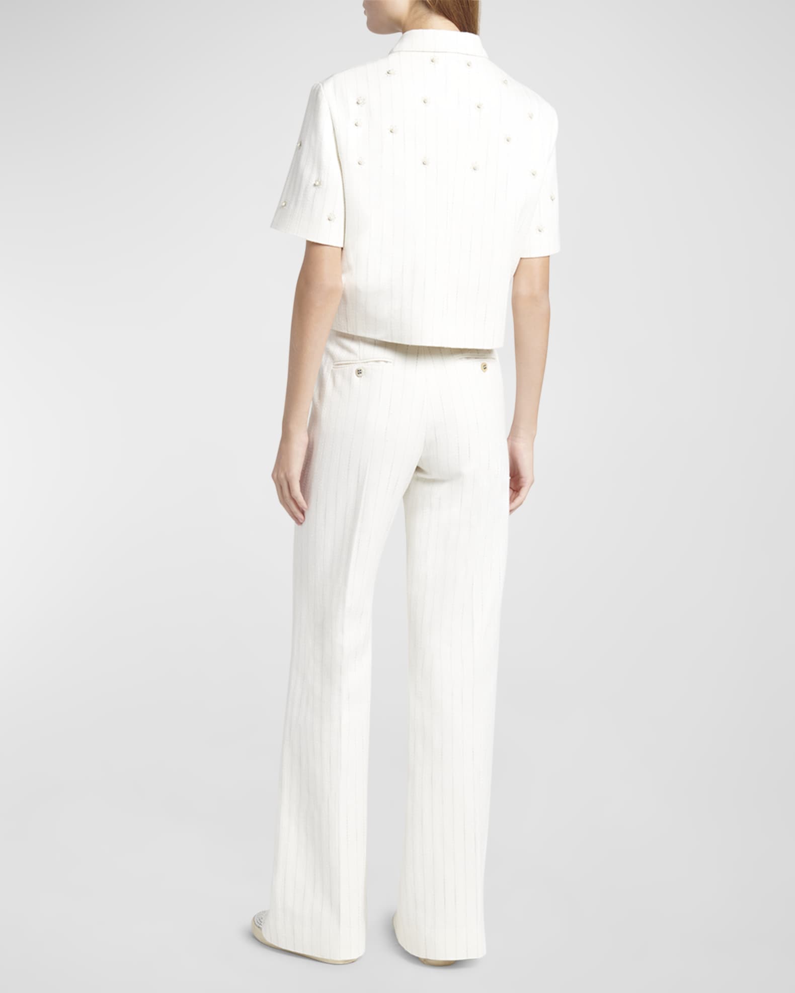 Golden Goose Journey Leandra Embellished Short-Sleeve Safari Jacket | Neiman Marcus