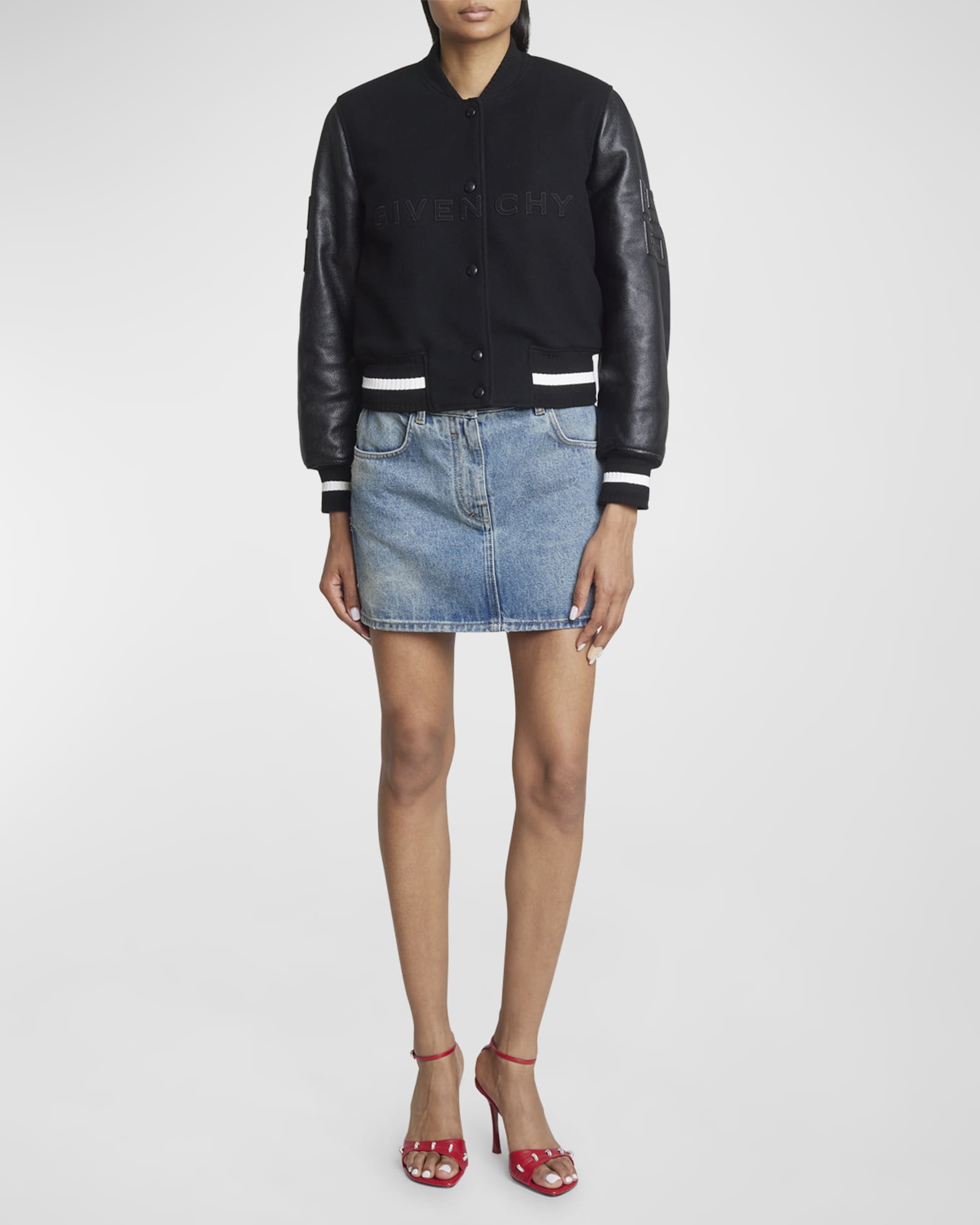 Givenchy 4G Logo Regular Fit Varsity Jacket | Neiman Marcus