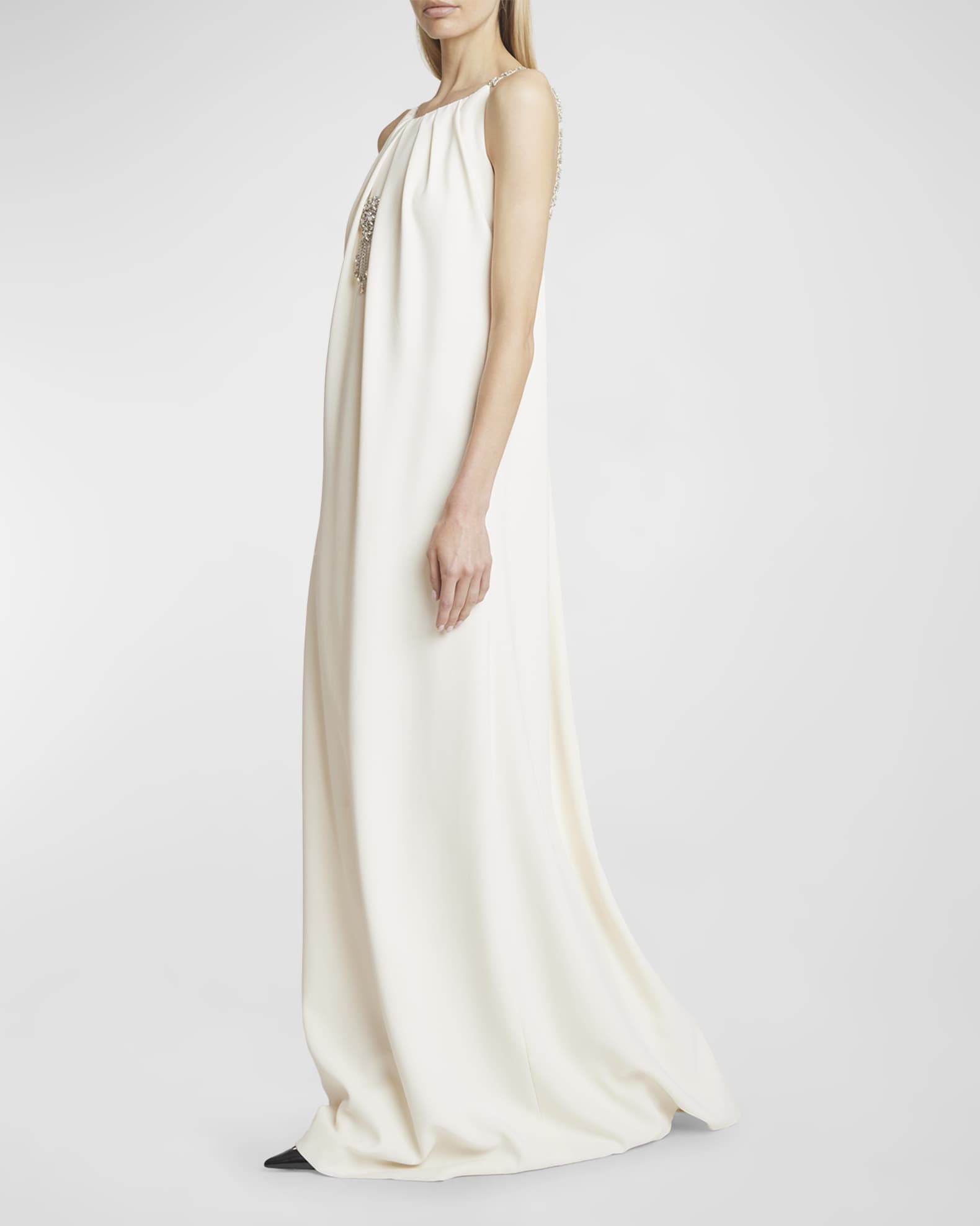 Givenchy Draped Gown with Crystal Embroidery | Neiman Marcus