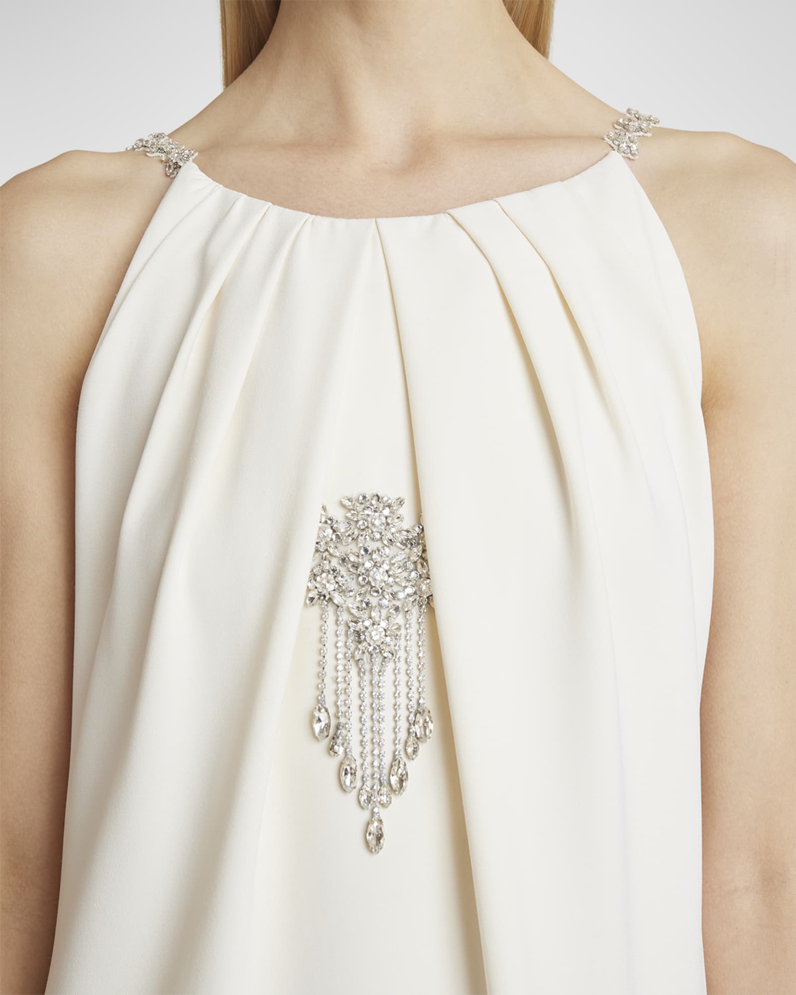 Givenchy Draped Gown with Crystal Embroidery | Neiman Marcus