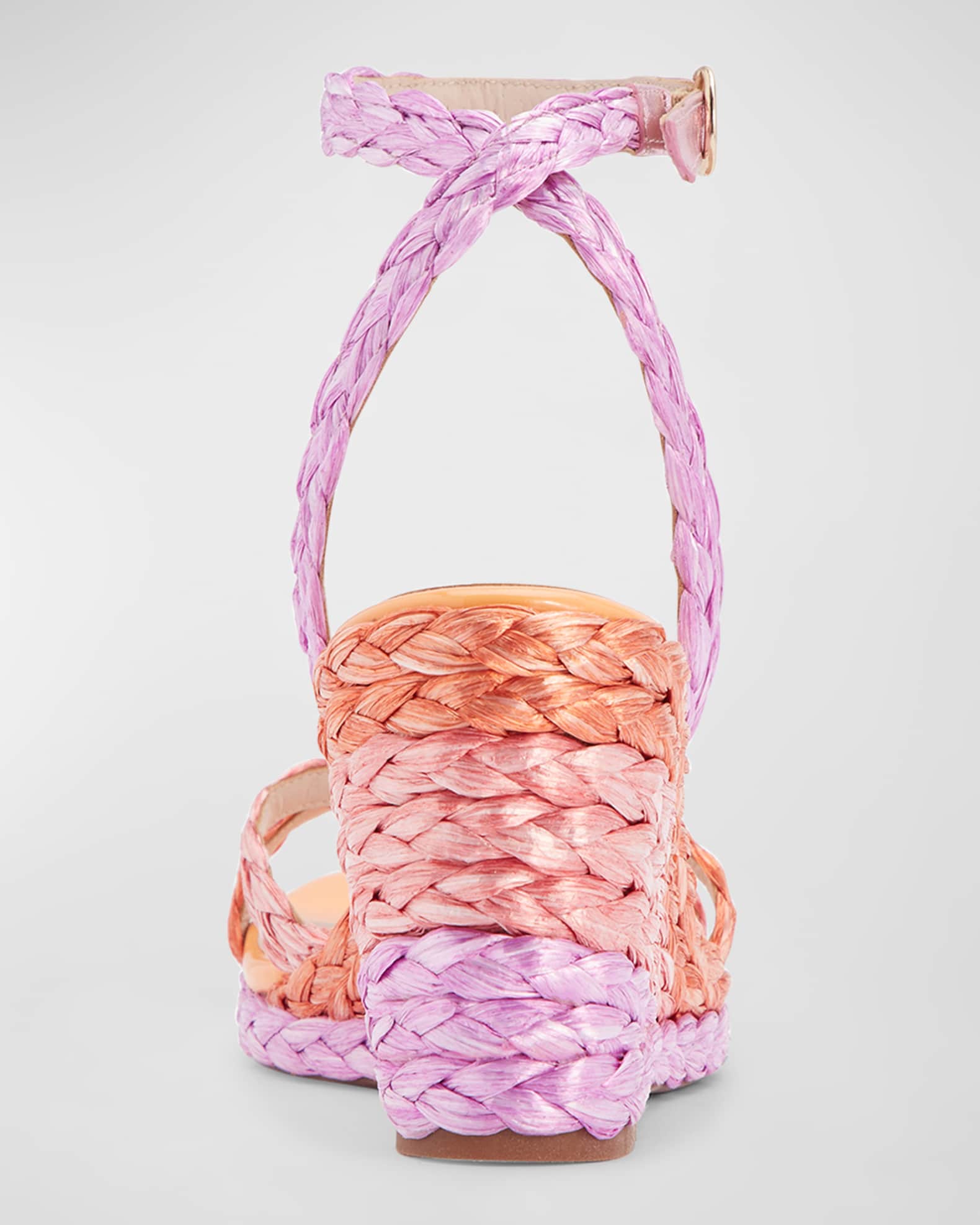 Sophia Webster Ines Wedge Raffia Espadrilles | Neiman Marcus