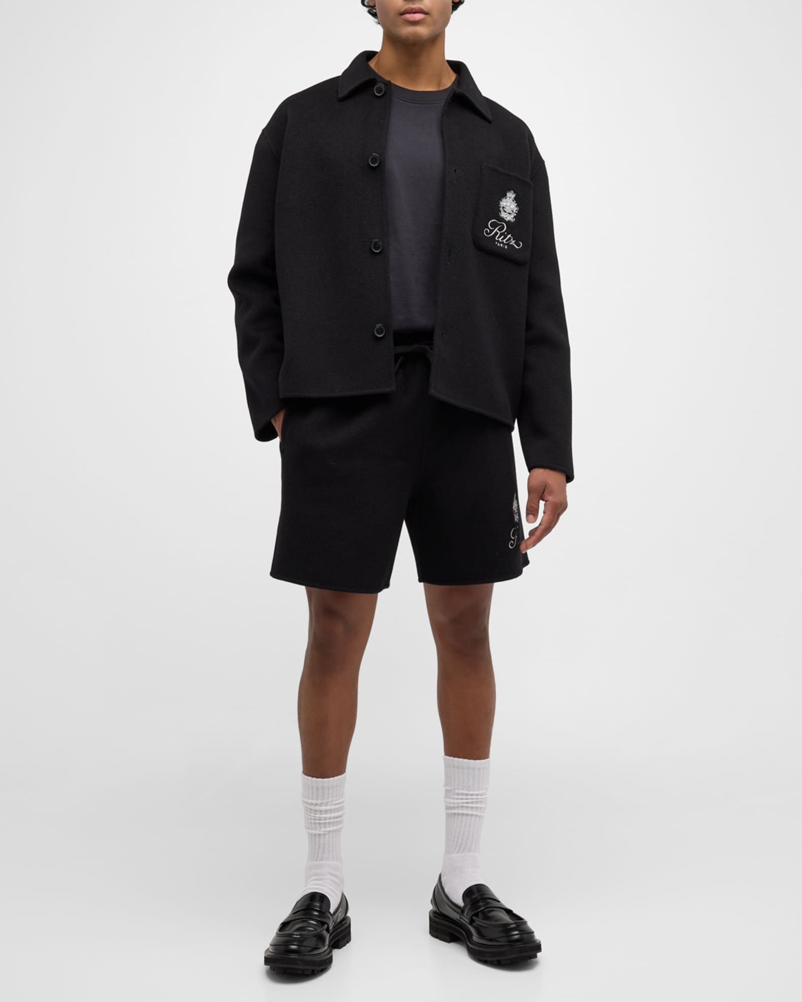 FRAME x Ritz Paris FRAME x Ritz Paris Men's Wool Overshirt | Neiman Marcus