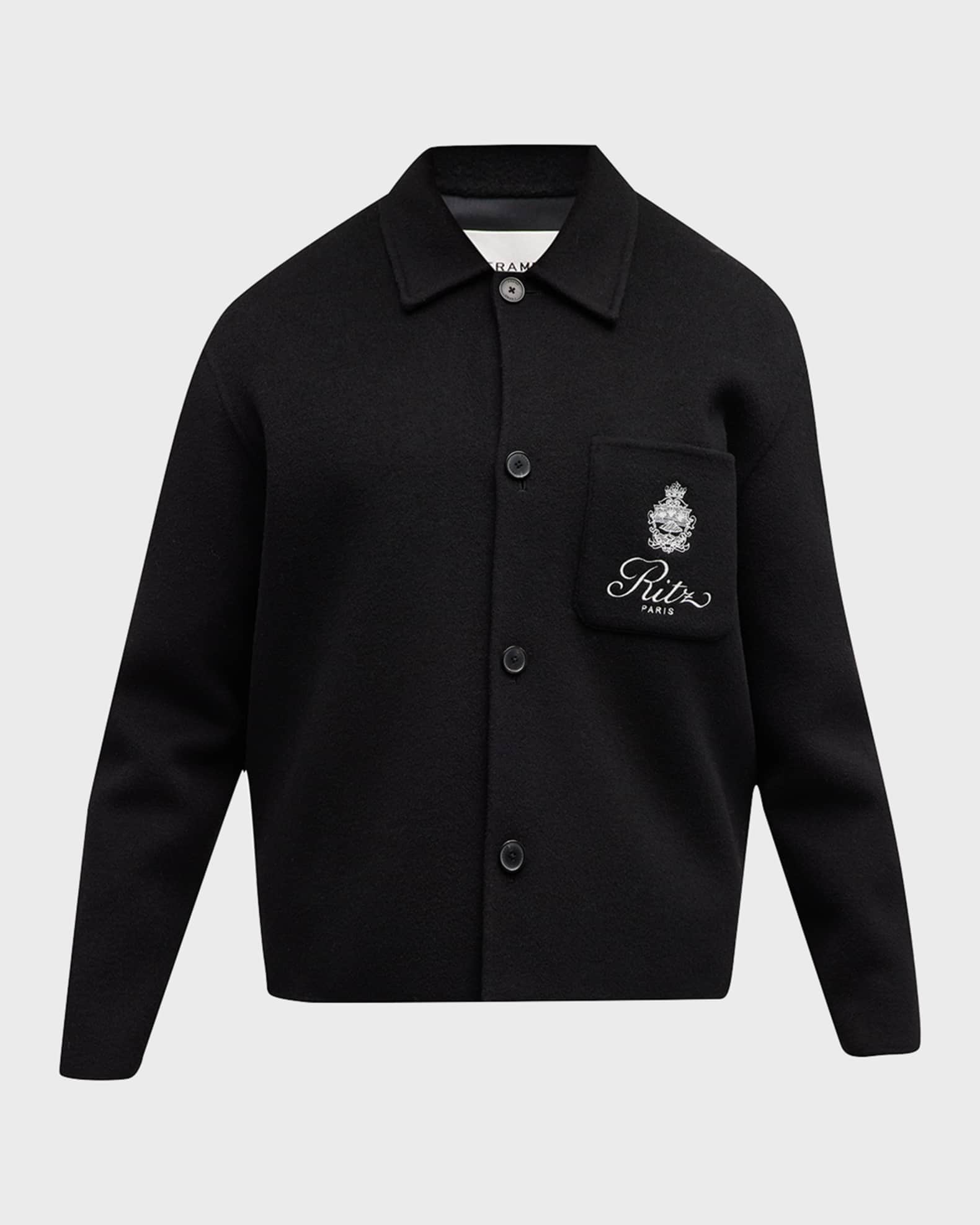 FRAME x Ritz Paris FRAME x Ritz Paris Men's Wool Overshirt | Neiman Marcus