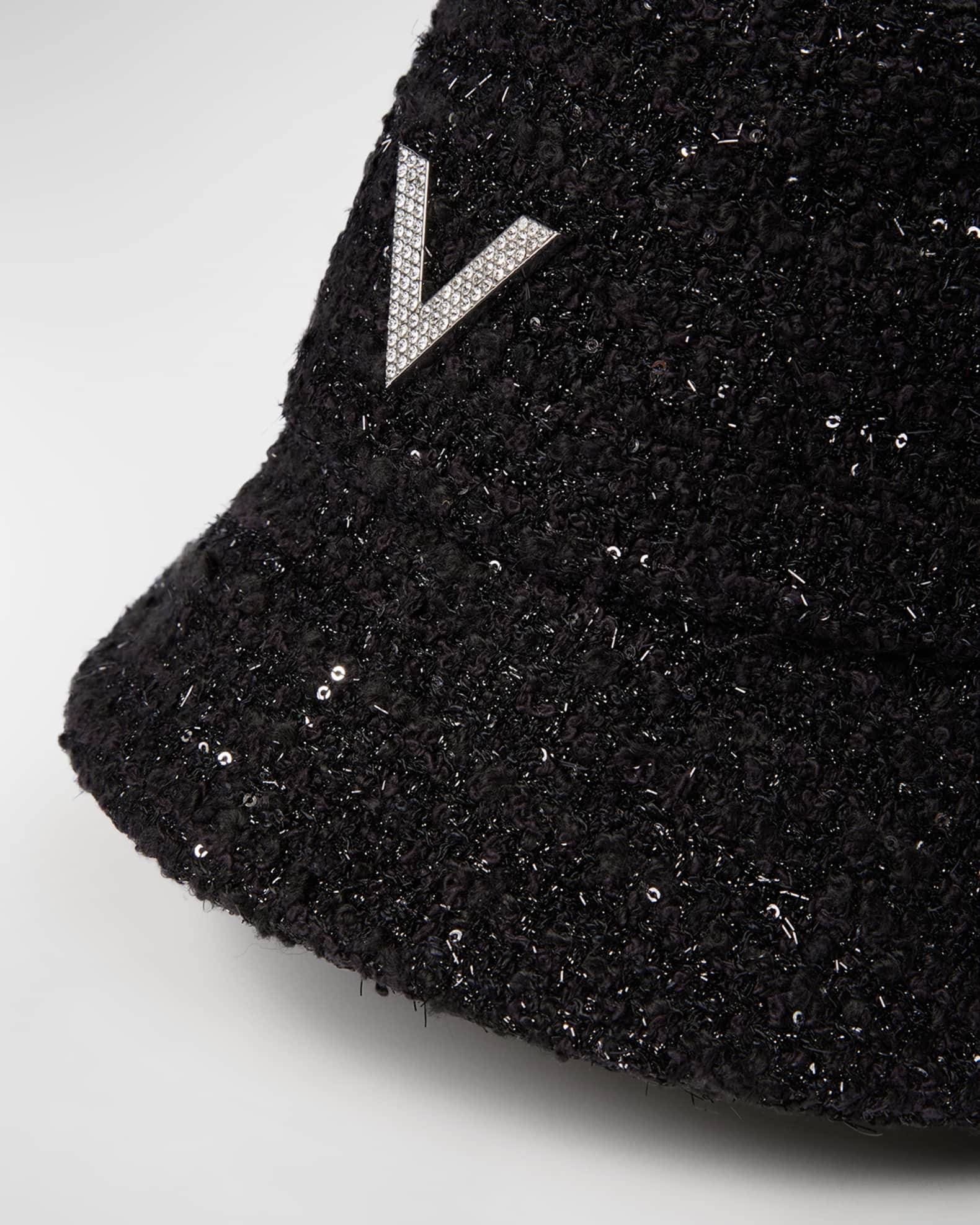 Valentino Embellished V-Logo Bucket Hat | Neiman Marcus