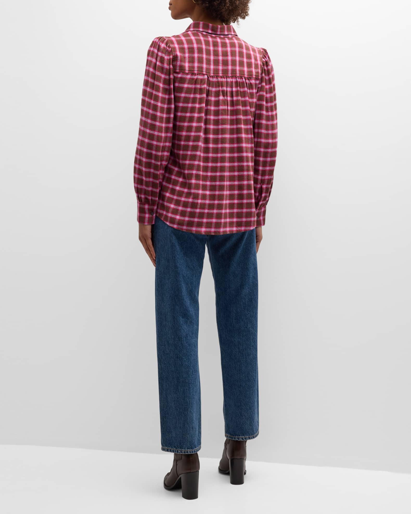 Rails Angelica Plaid Button-Front Shirt | Neiman Marcus