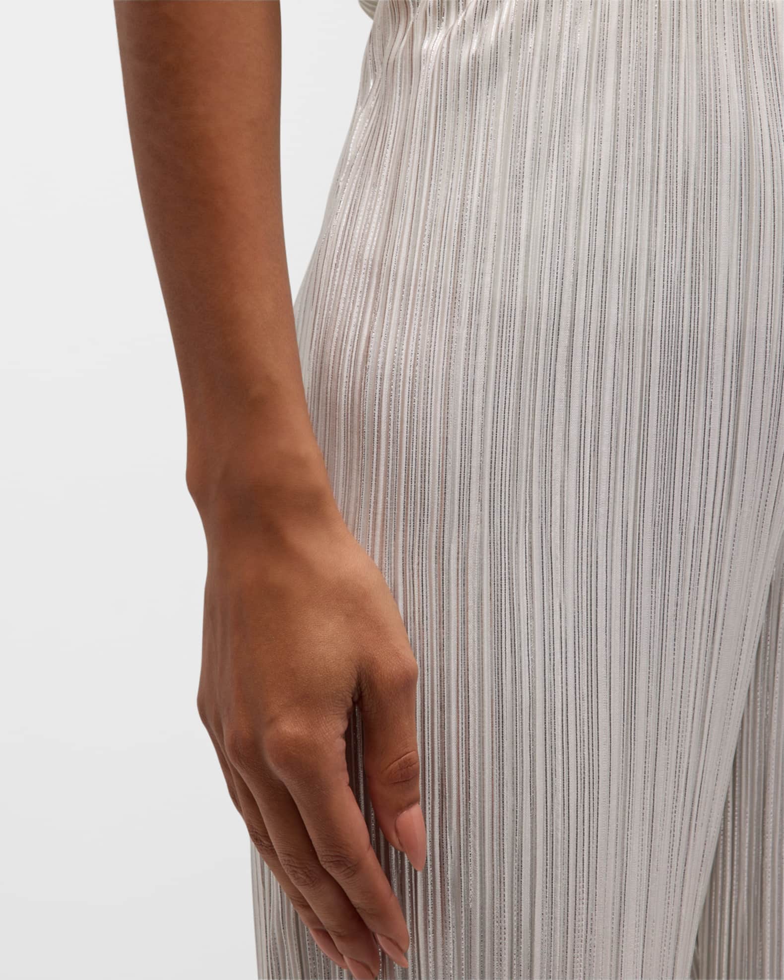 Rails Rowan High-Rise Straight-Leg Plisse Pants | Neiman Marcus