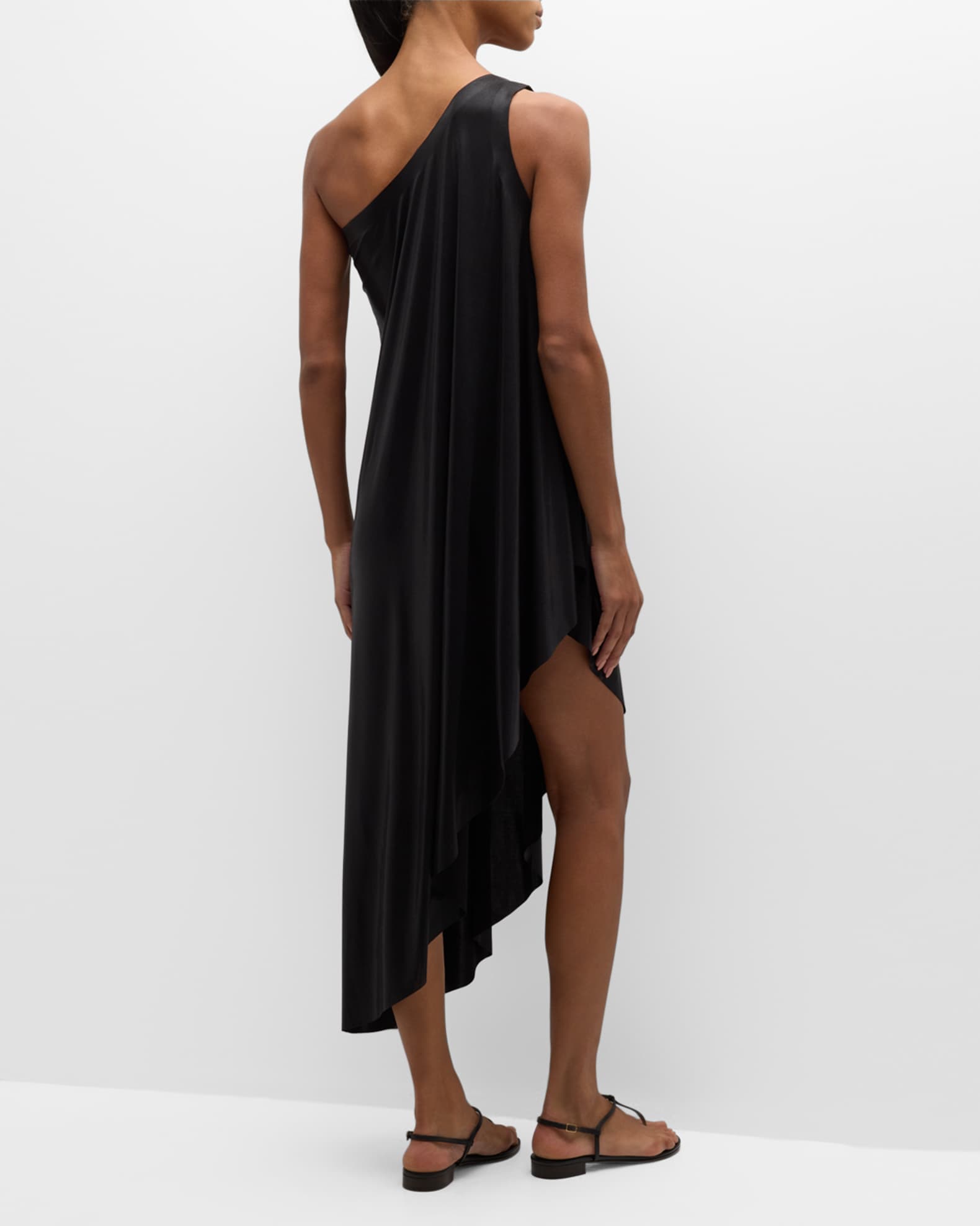 Norma Kamali One-Shoulder Diagonal Tunic | Neiman Marcus