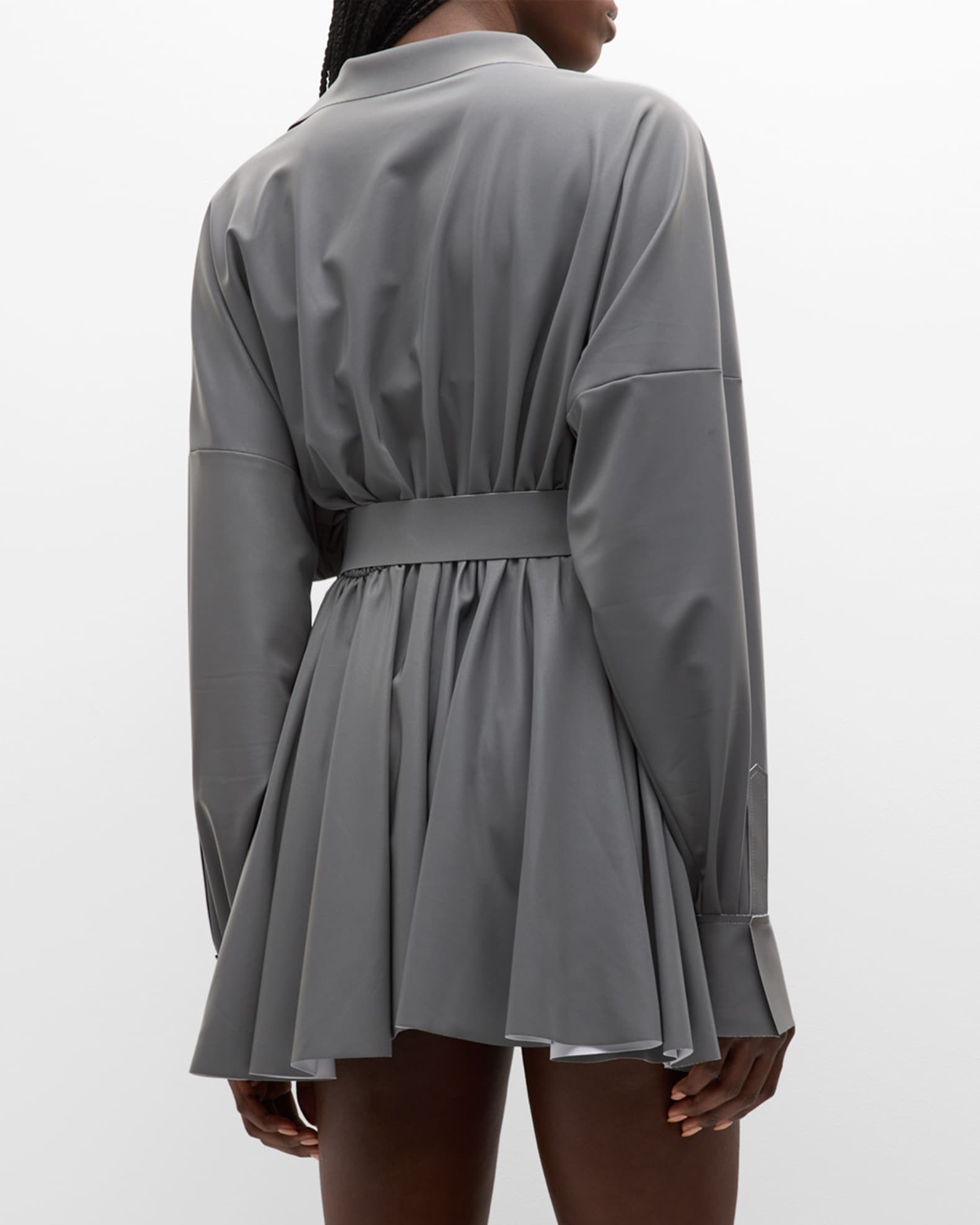 Norma Kamali Super Oversized Boyfriend Mini Shirtdress | Neiman Marcus