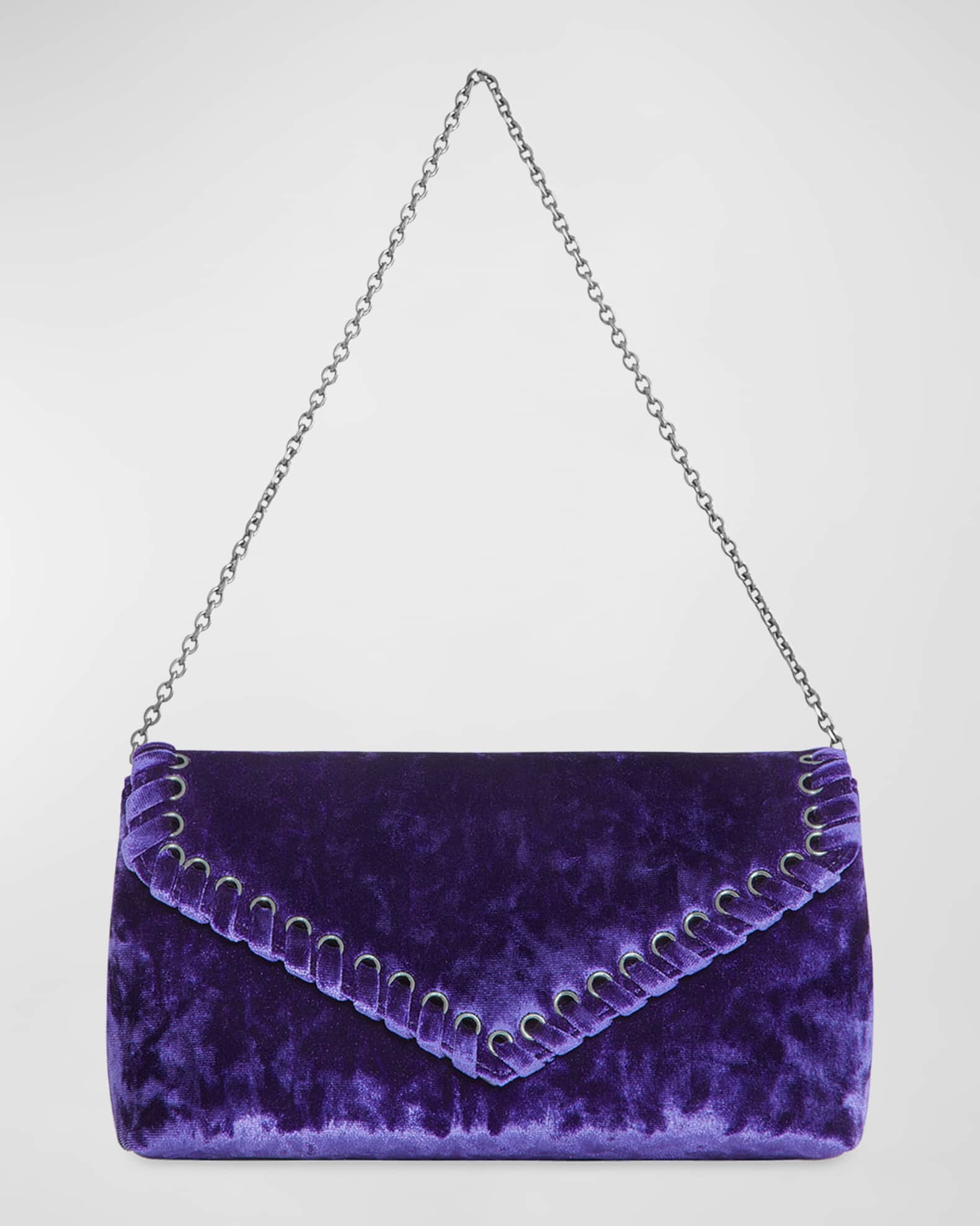 Rebecca Minkoff Whip Velvet Envelope Clutch Bag | Neiman Marcus