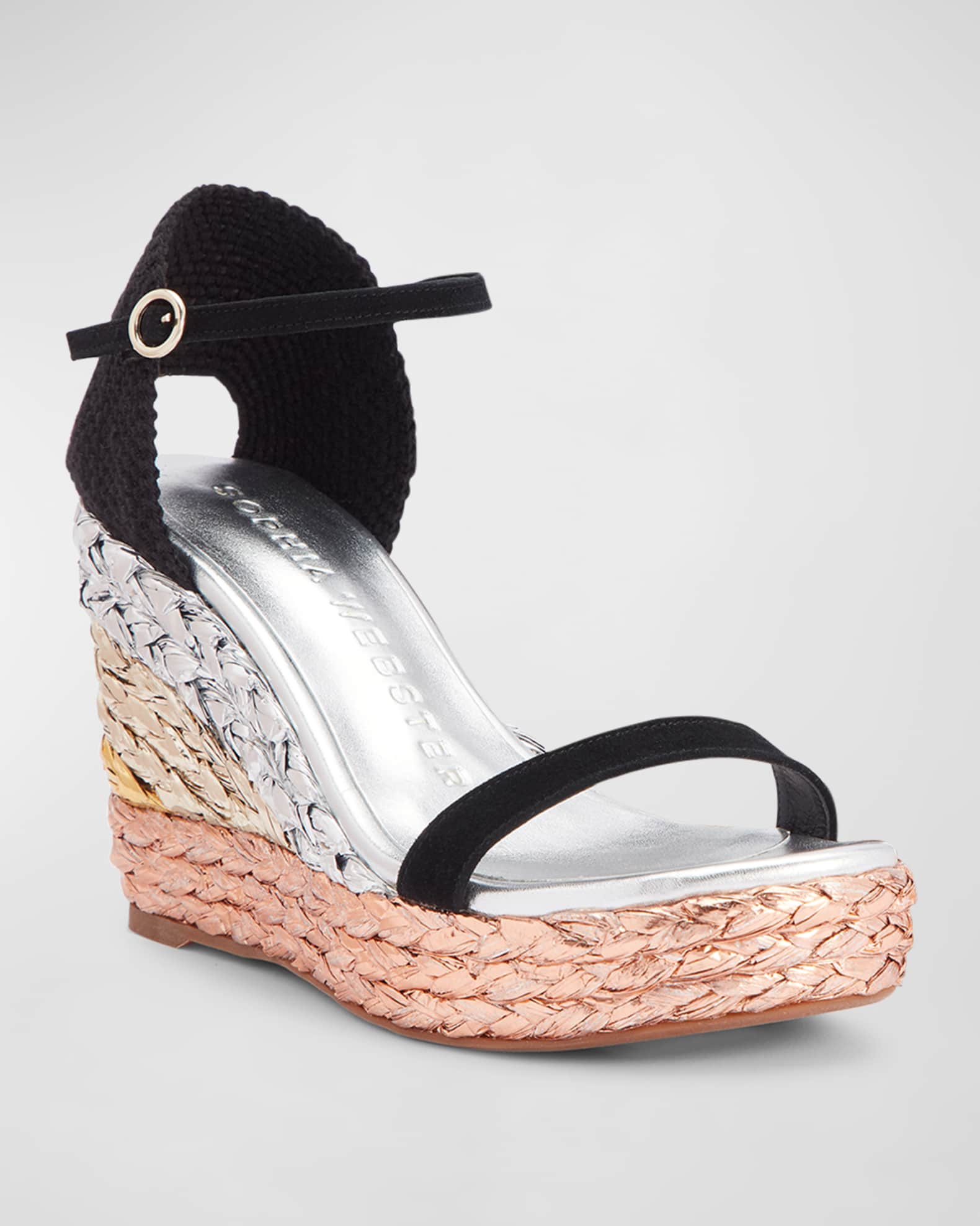 Sophia Webster Lucita Colorblock Wedge Ankle-Strap Espadrilles | Neiman ...