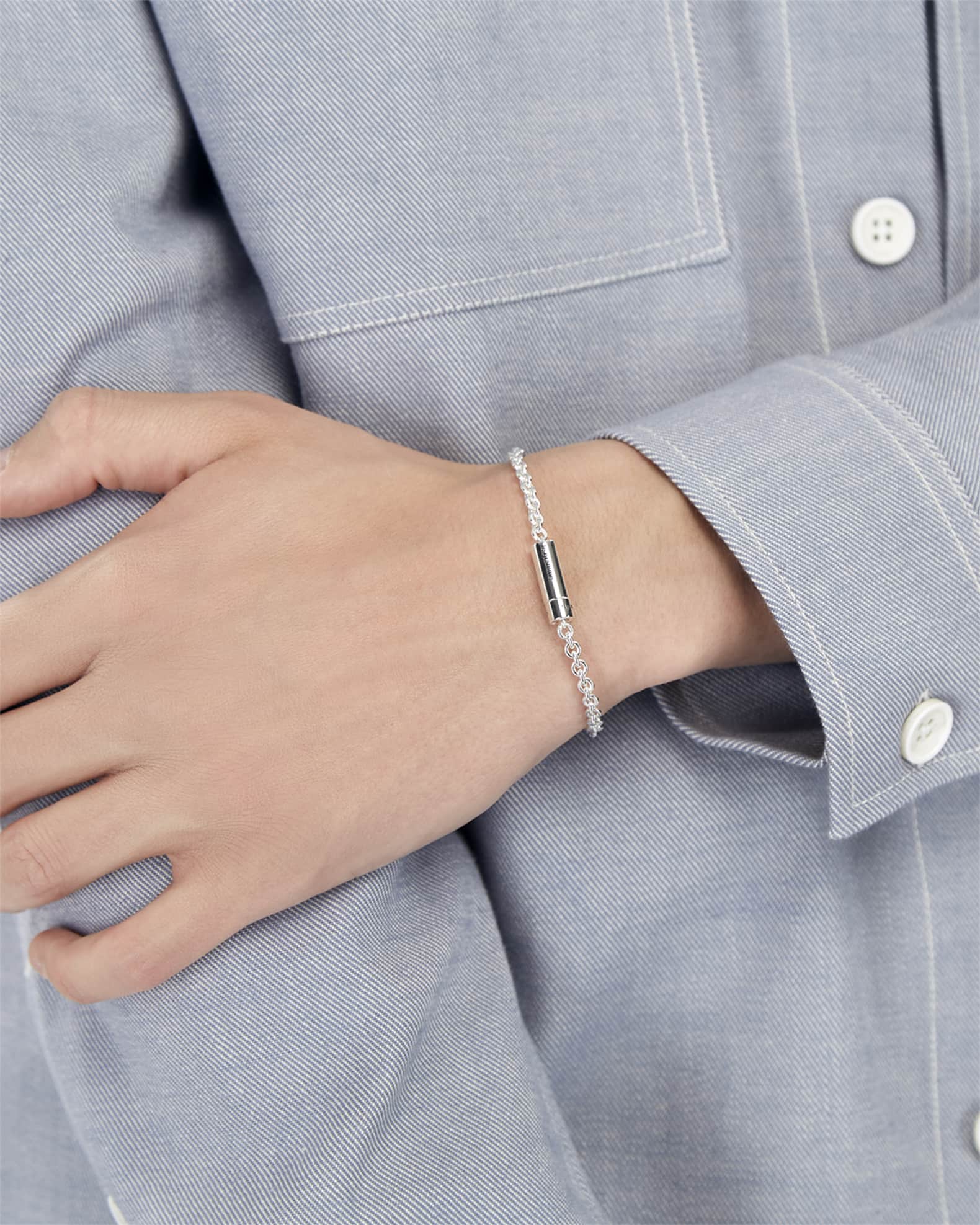 Le Gramme Men's Polished Cable Chain Bracelet | Neiman Marcus