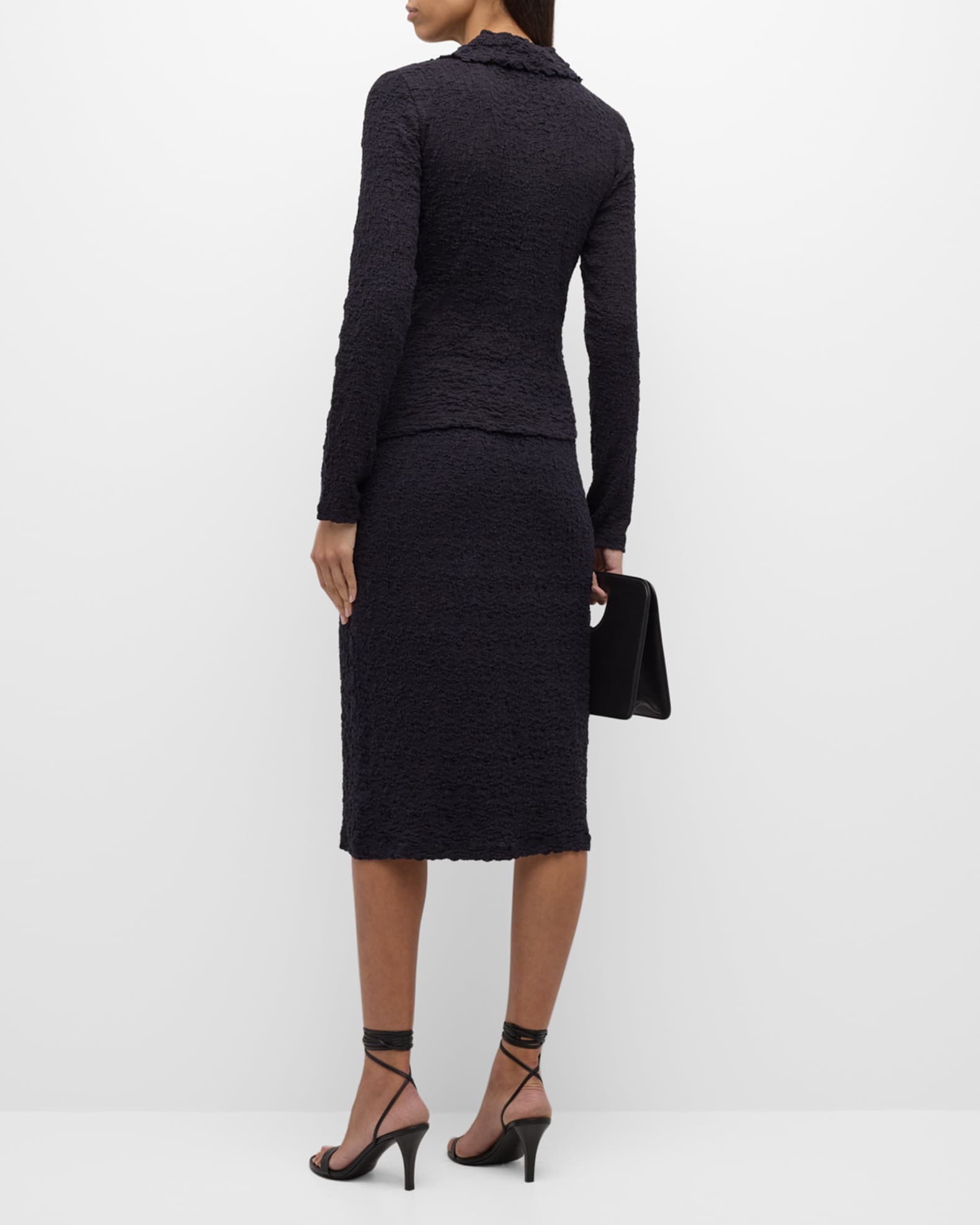 Vince Smocked Long-Sleeve Button-Front Shirt | Neiman Marcus