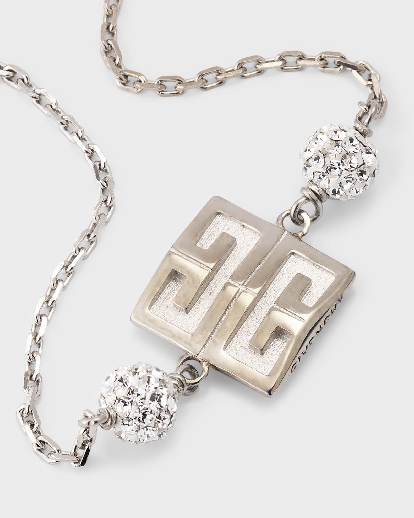 Givenchy 4G Silver Crystal Bracelet | Neiman Marcus