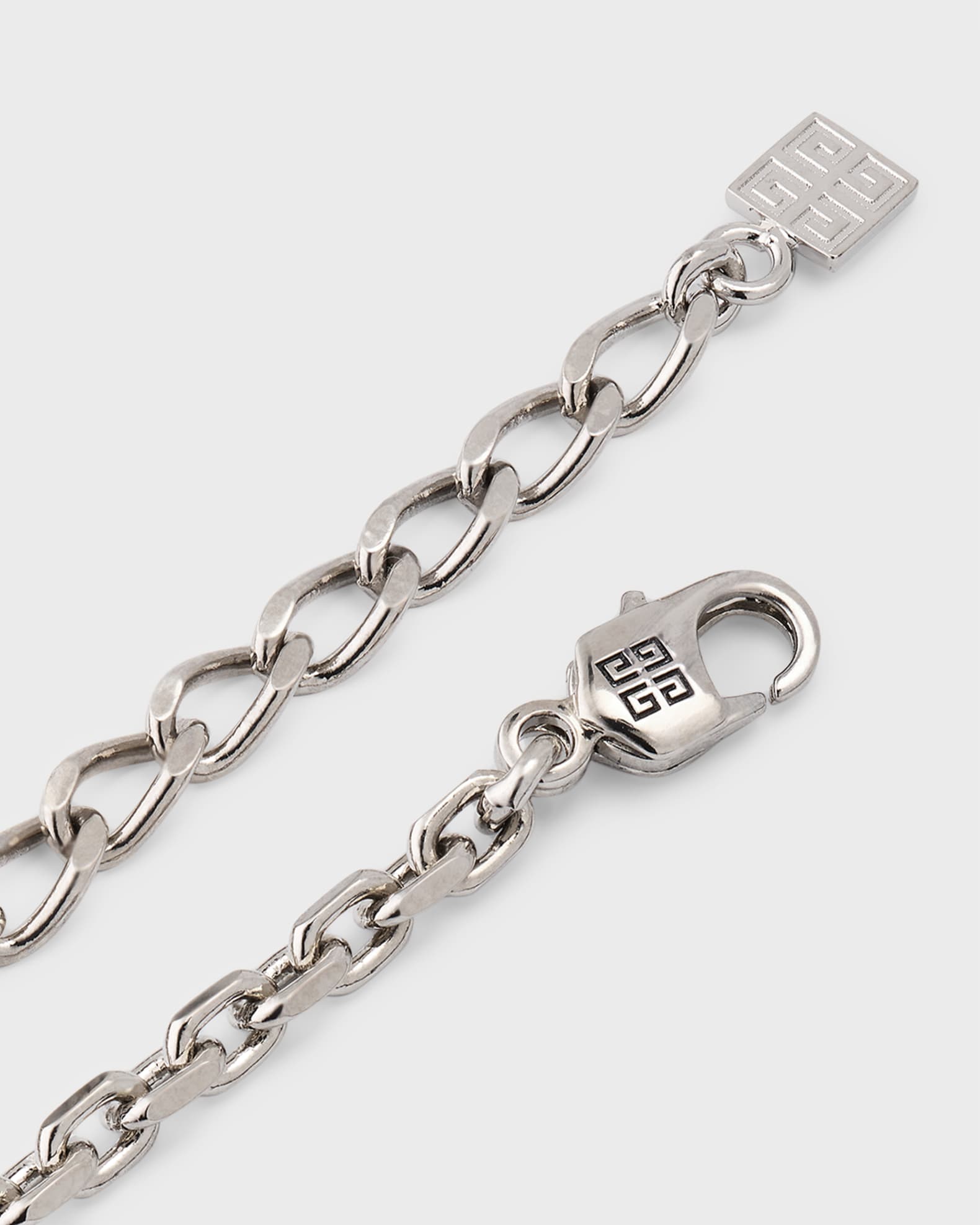 Givenchy Mini Lock Silver Crystal Necklace | Neiman Marcus