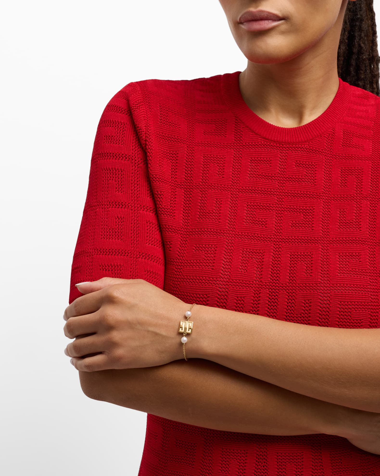 Givenchy 4G Golden Pearly Bracelet | Neiman Marcus